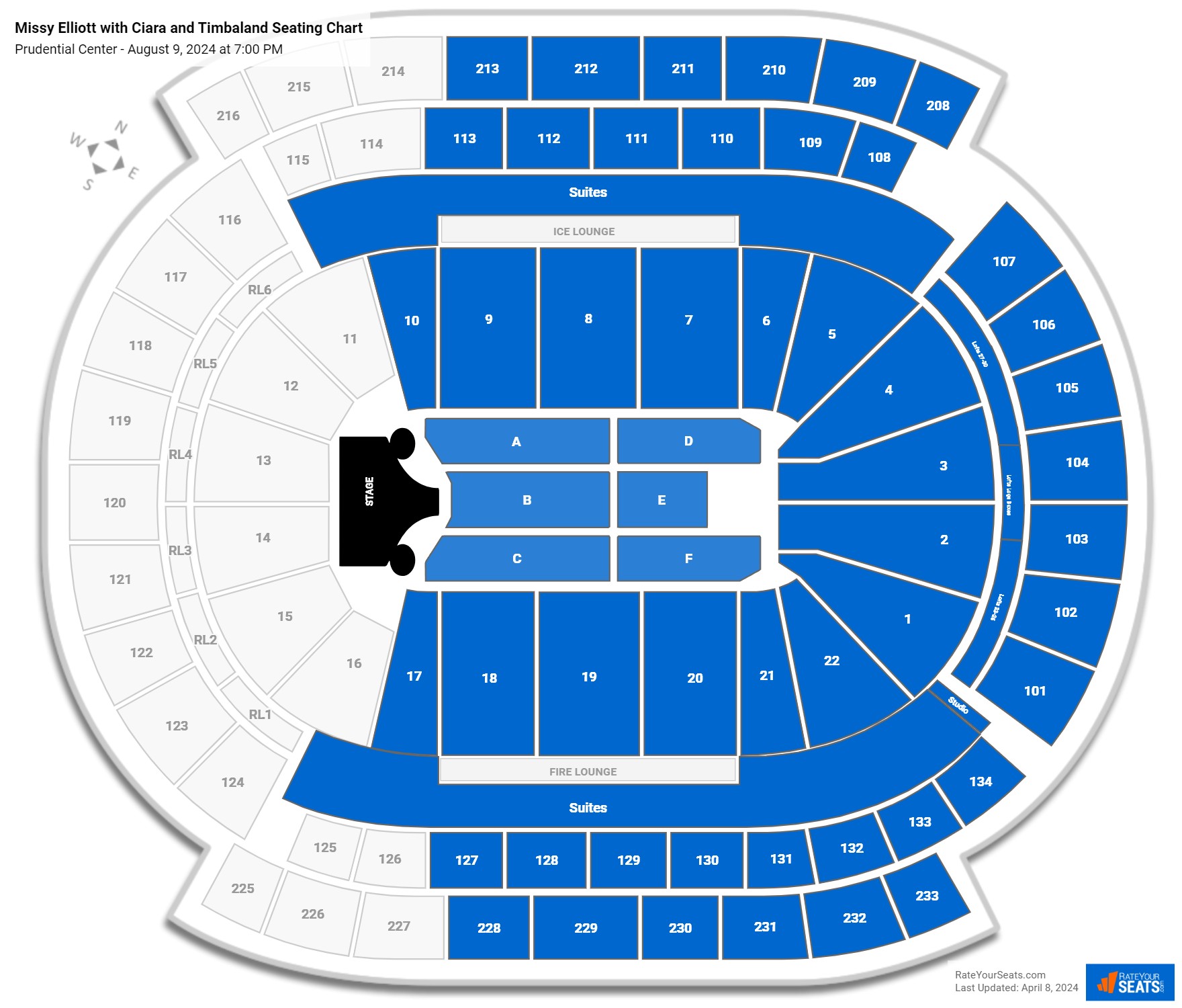 Prudential Center Concert Seating Chart - RateYourSeats.com