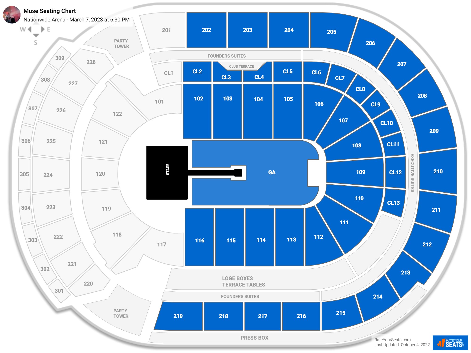 Nationwide Arena Concert Seating Chart - RateYourSeats.com