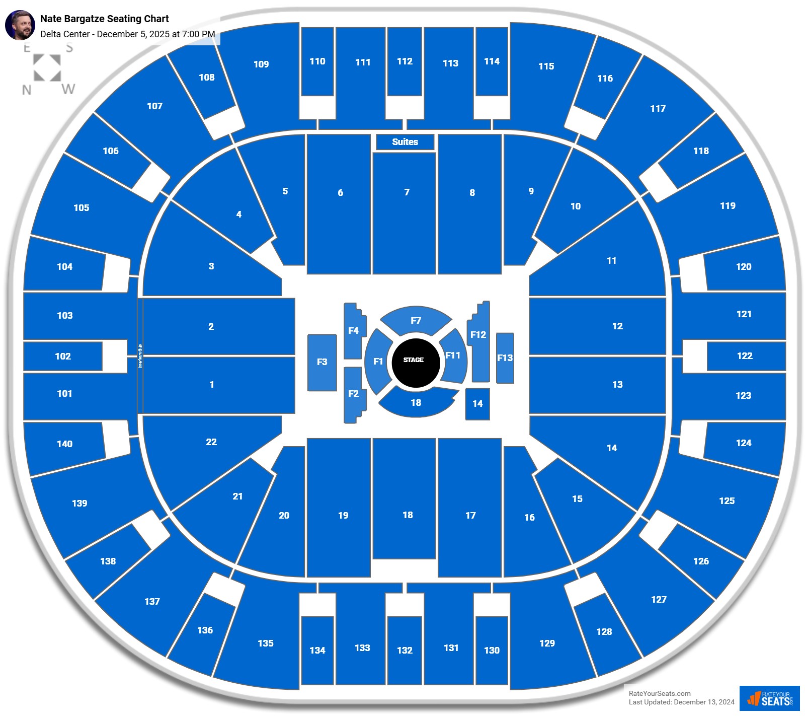 Delta Center Concert Seating Chart - RateYourSeats.com