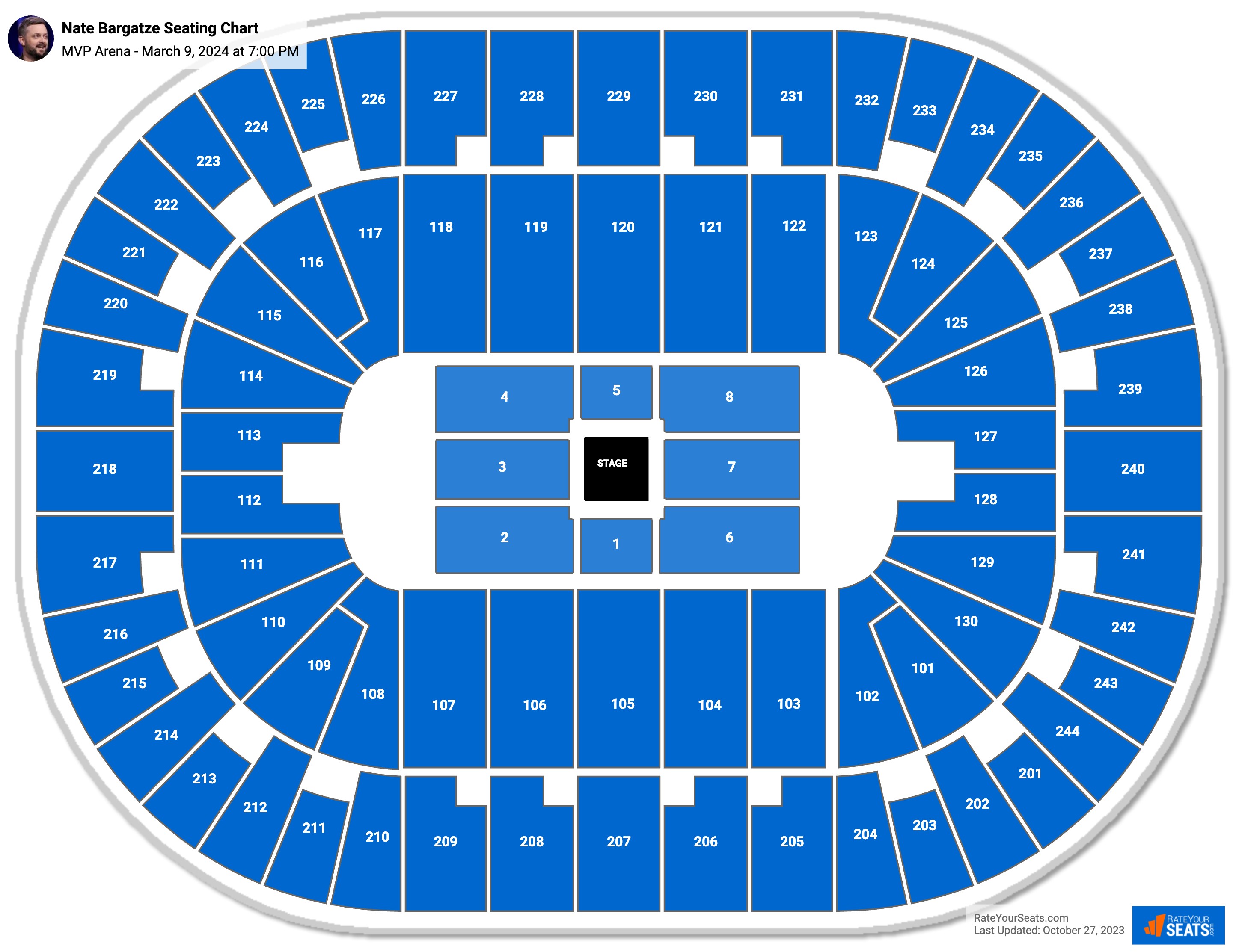 MVP Arena Concert Seating Chart - RateYourSeats.com