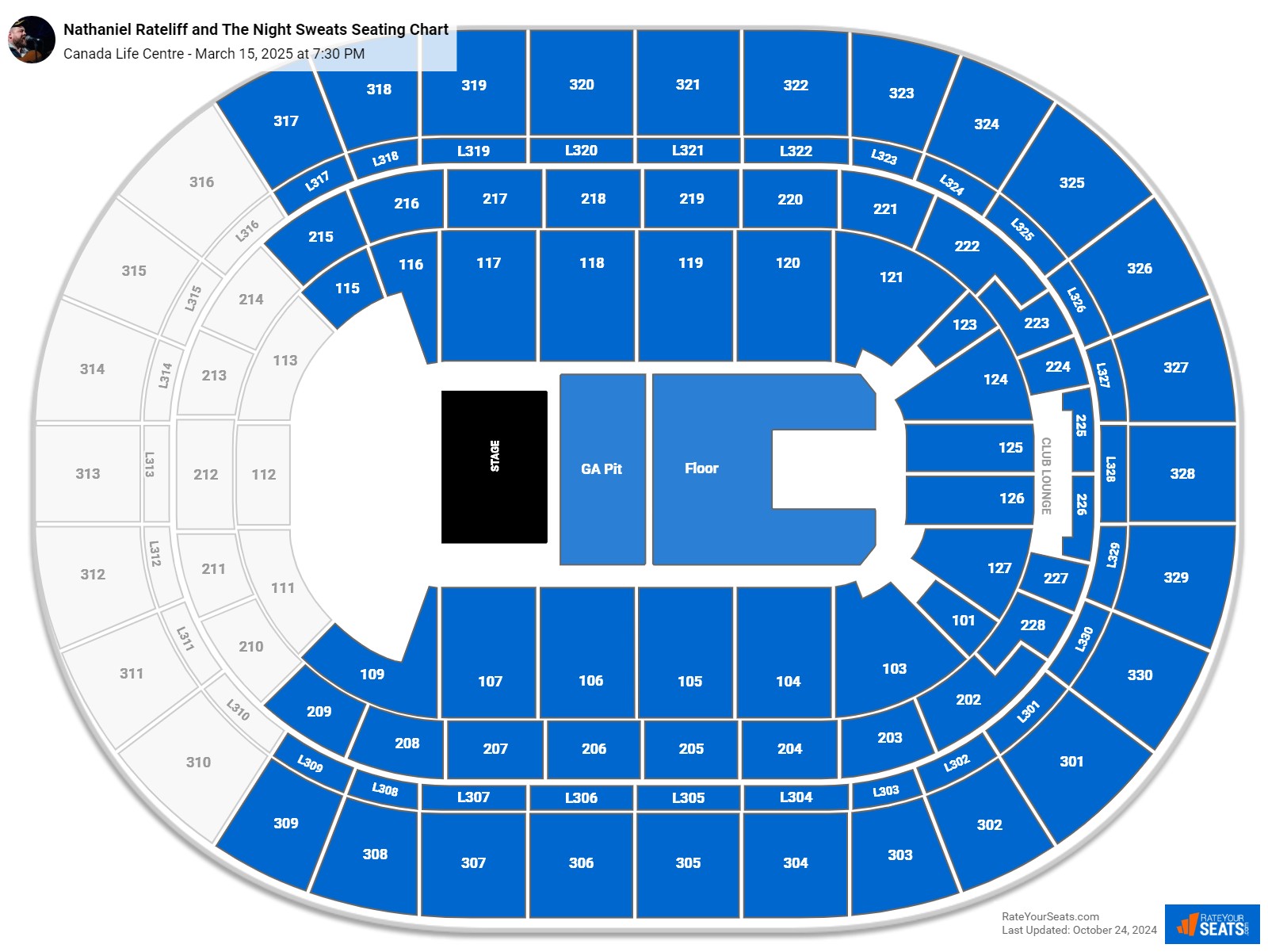 Canada Life Centre Concert Seating Chart - RateYourSeats.com
