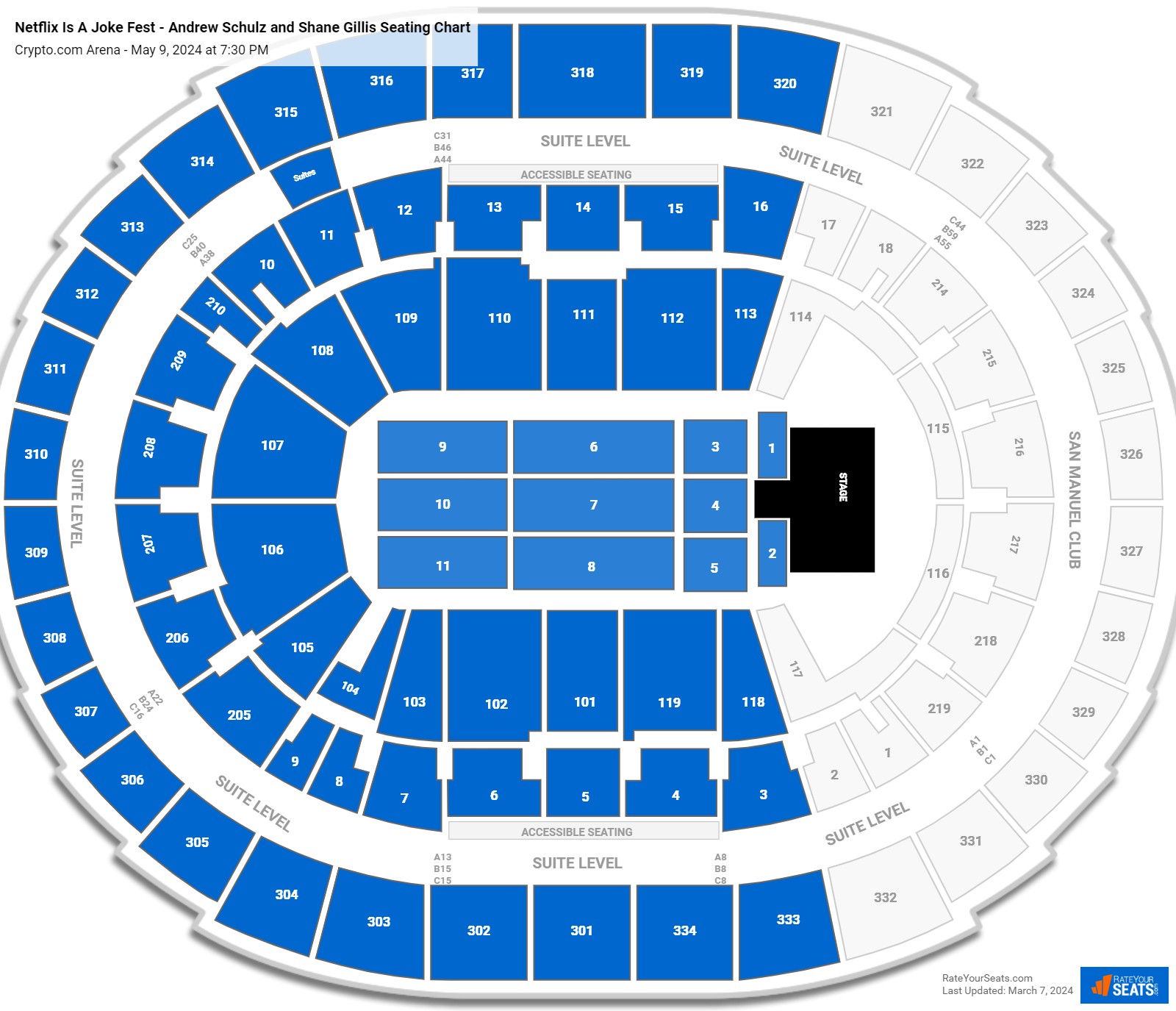 Crypto.com Arena Concert Seating Chart - RateYourSeats.com