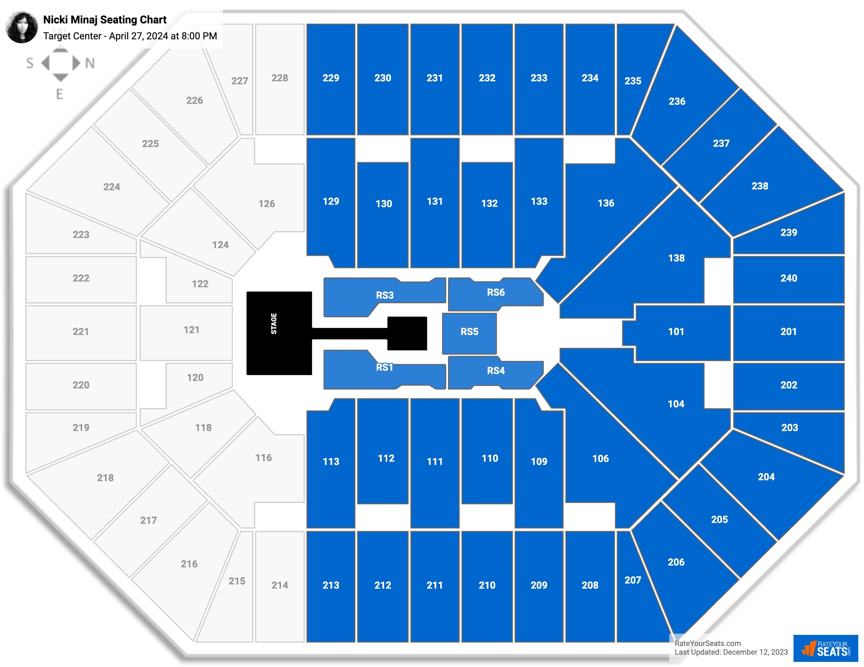 Target Center Concert Seating Chart - RateYourSeats.com