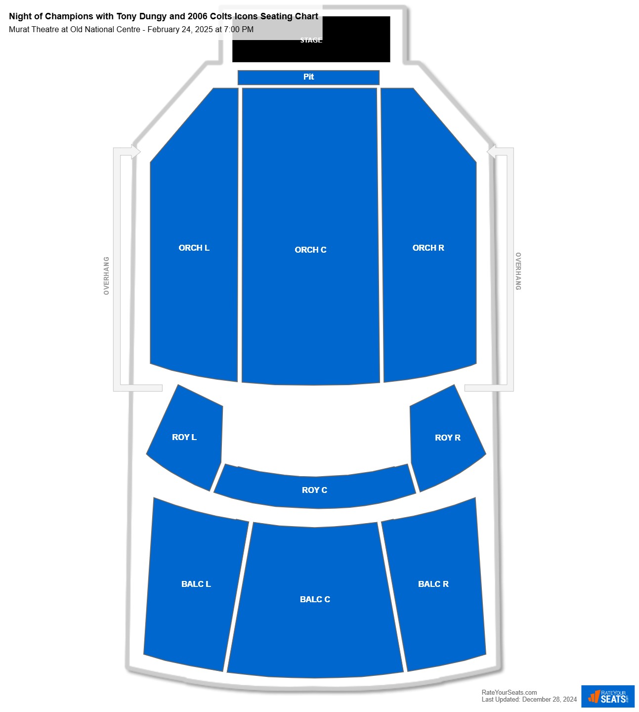 Murat Theatre at Old National Centre Seating Chart - RateYourSeats.com