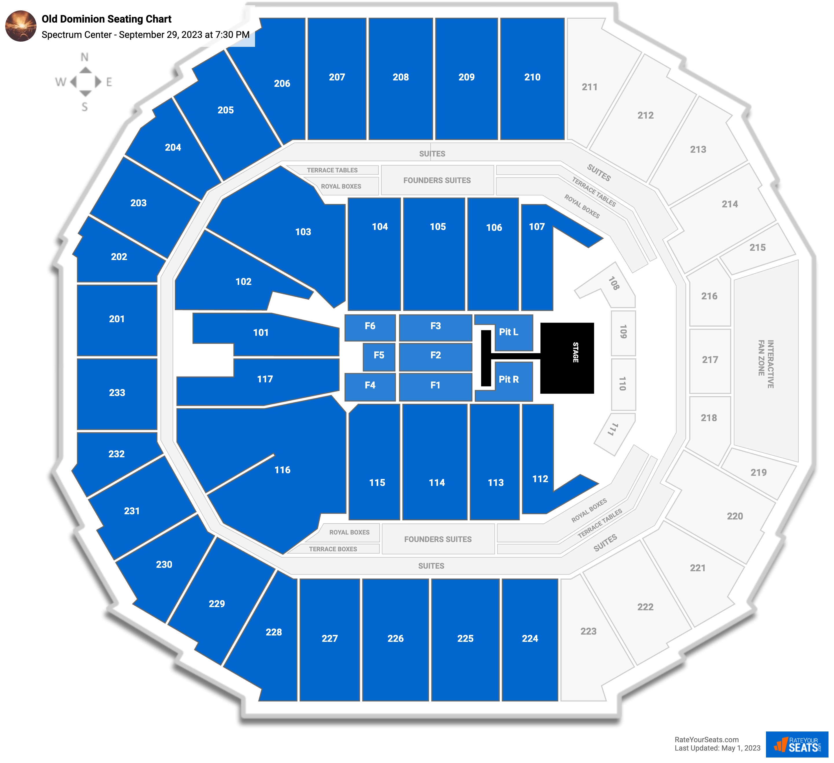 Spectrum Center Concert Seating Chart - RateYourSeats.com