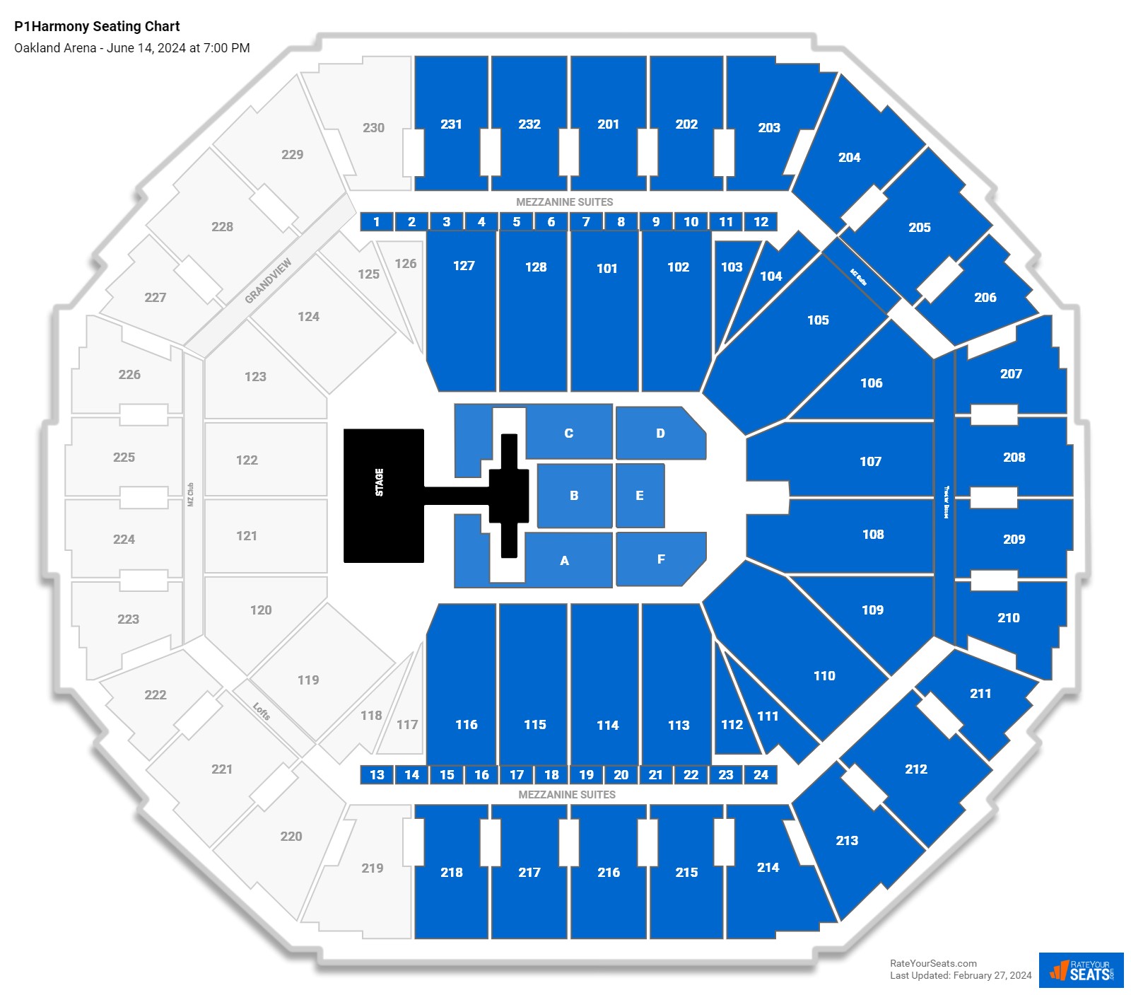 Oakland Arena Seating Chart - RateYourSeats.com