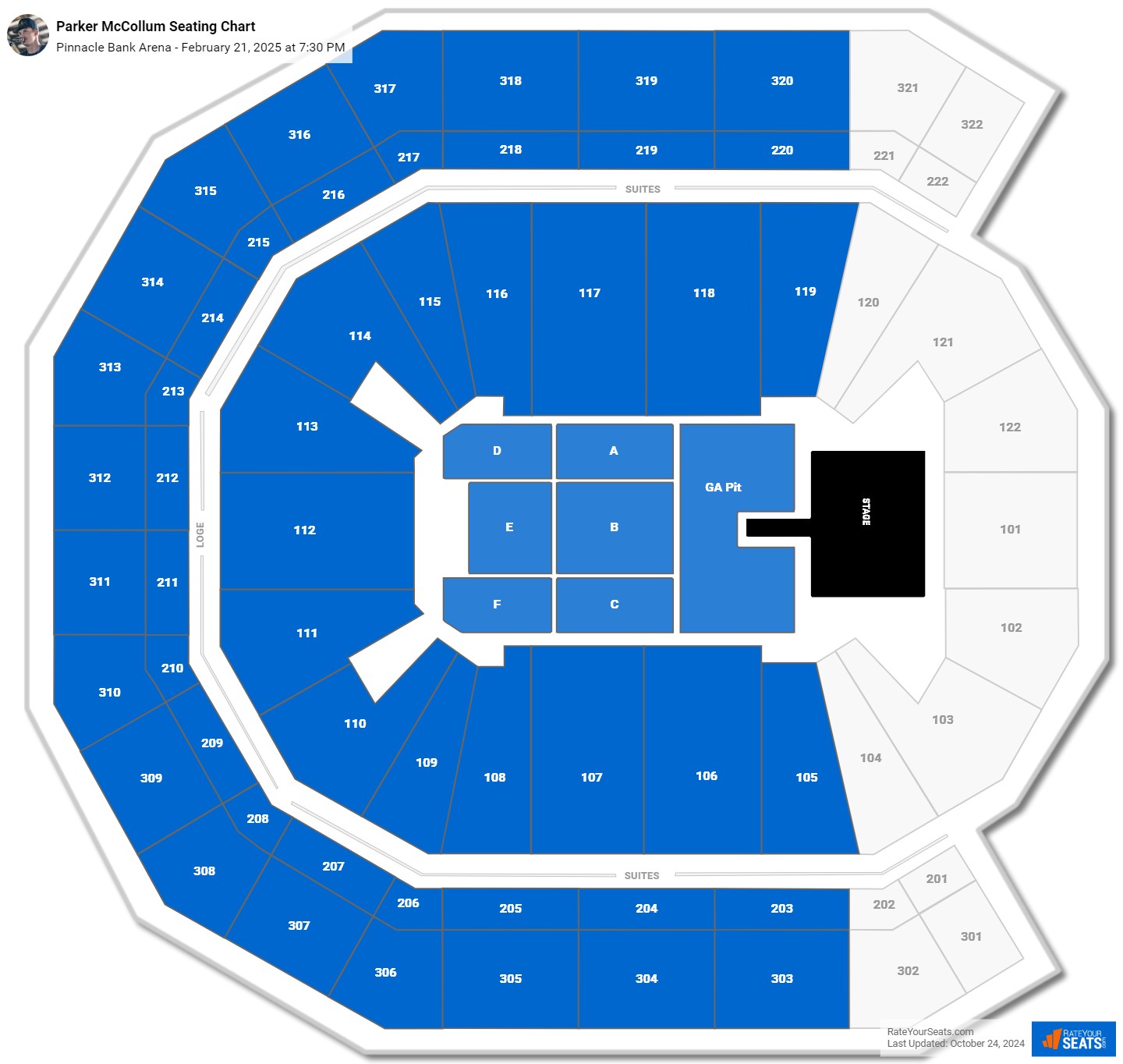 Pinnacle Bank Arena Concert Seating Chart - RateYourSeats.com