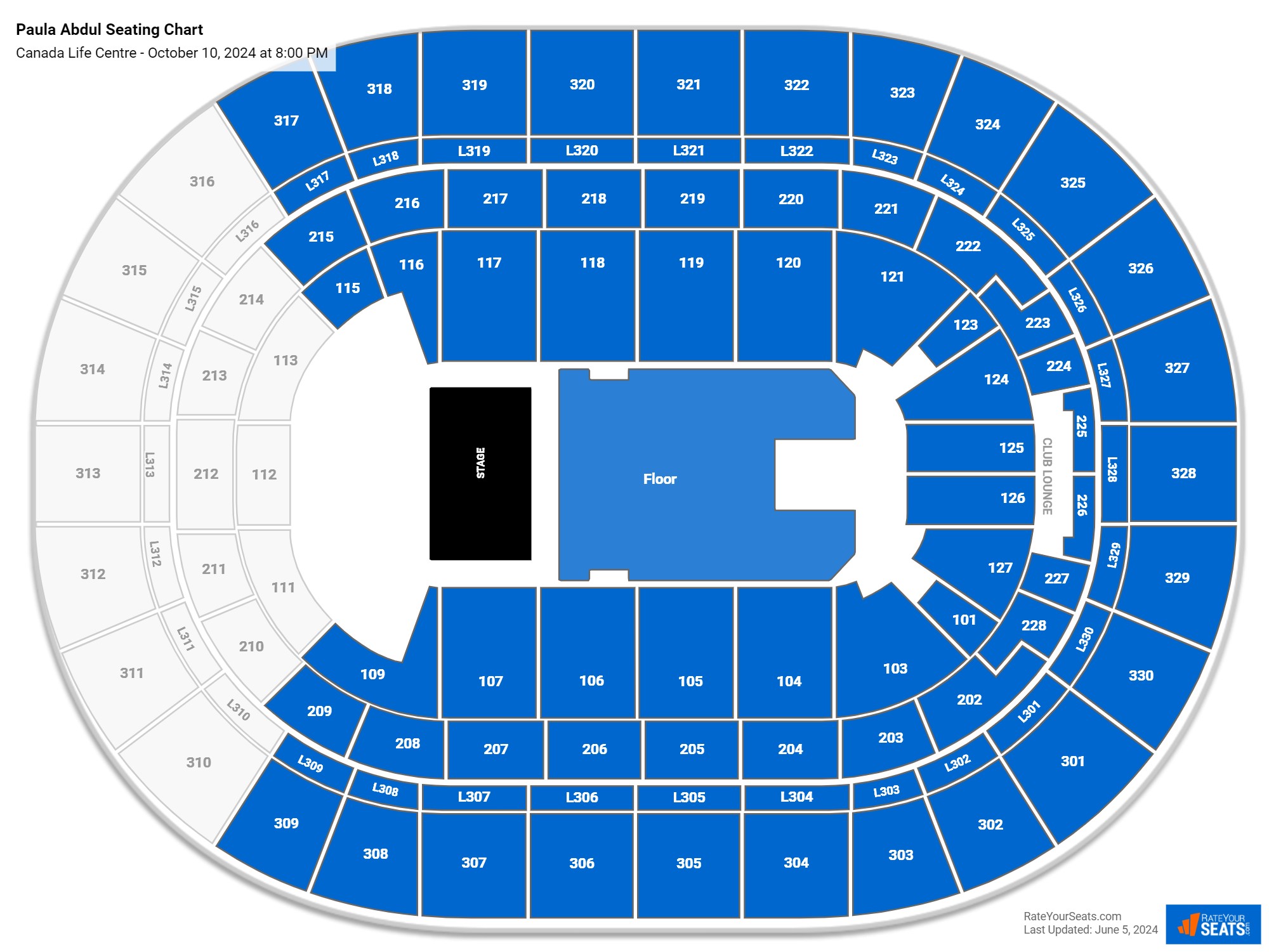 Canada Life Centre Concert Seating Chart - RateYourSeats.com