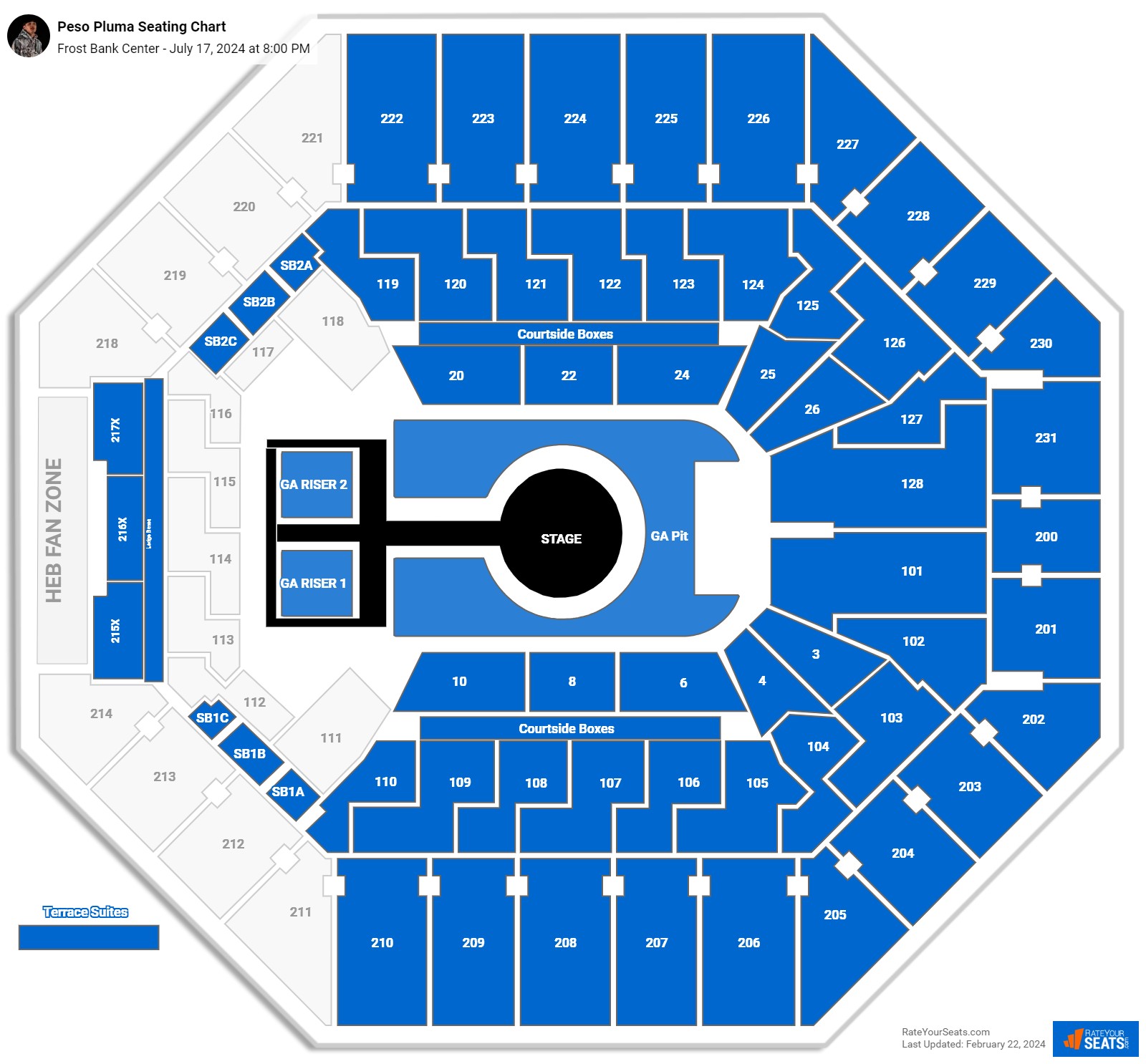 Frost Bank Center Concert Seating Chart - RateYourSeats.com