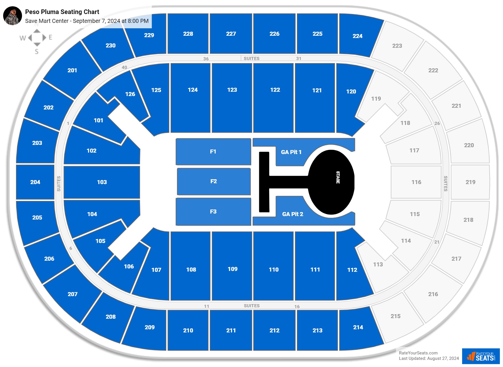 Save Mart Center Seating Chart - RateYourSeats.com