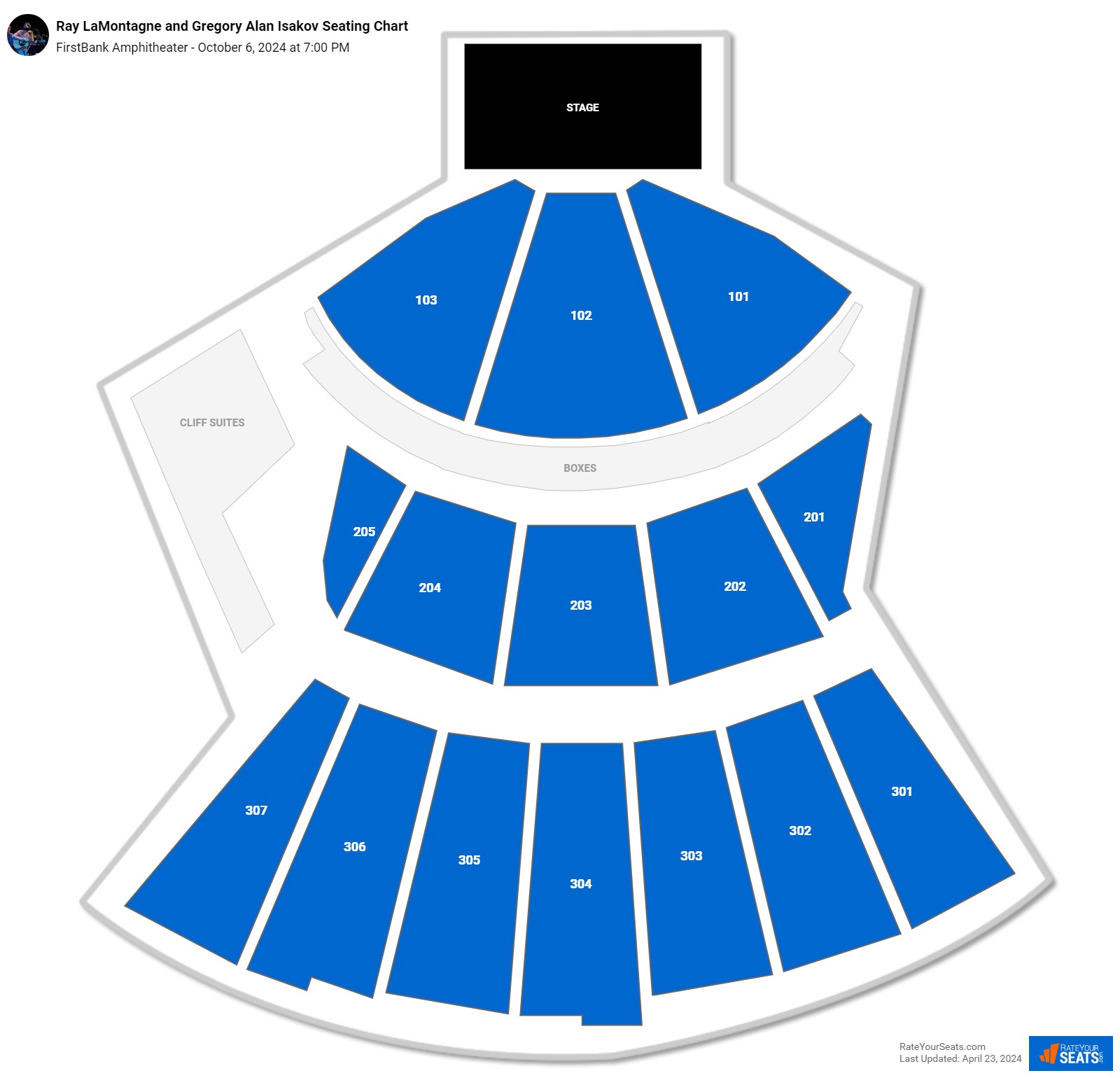 FirstBank Amphitheater Seating Chart - RateYourSeats.com