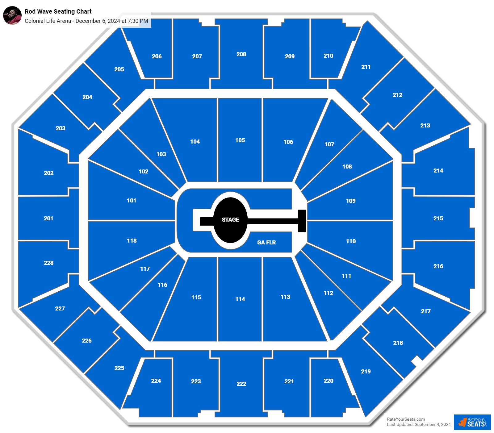 Colonial Life Arena Concert Seating Chart - RateYourSeats.com