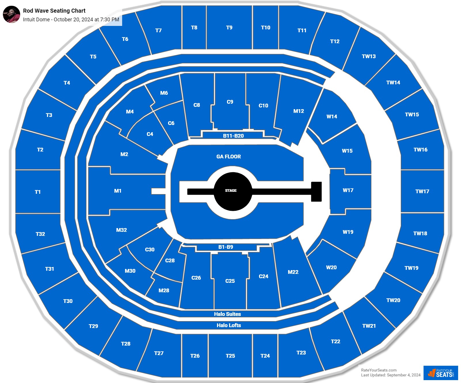 Intuit Dome Concert Seating Chart - RateYourSeats.com