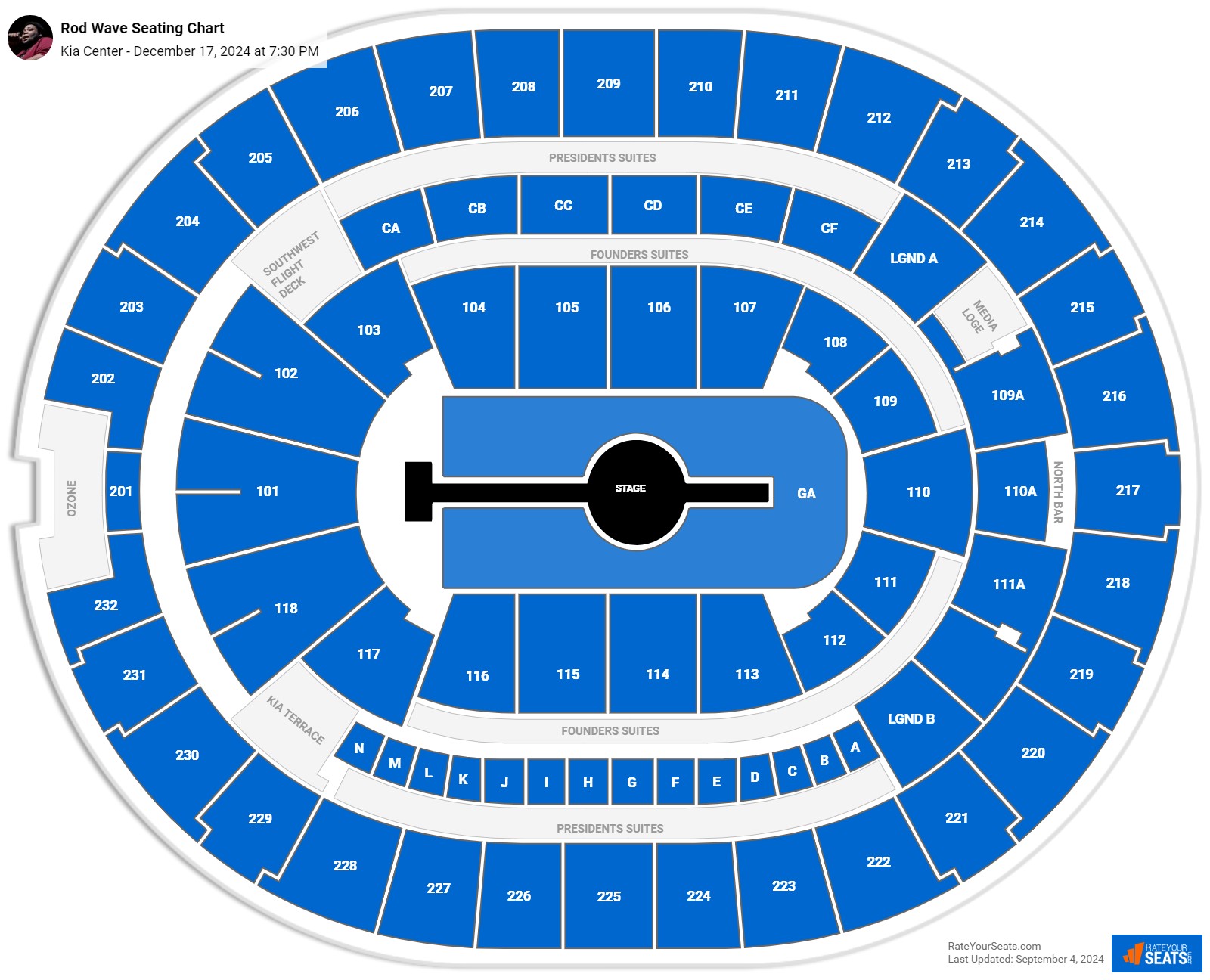 Kia Center Concert Seating Chart - RateYourSeats.com
