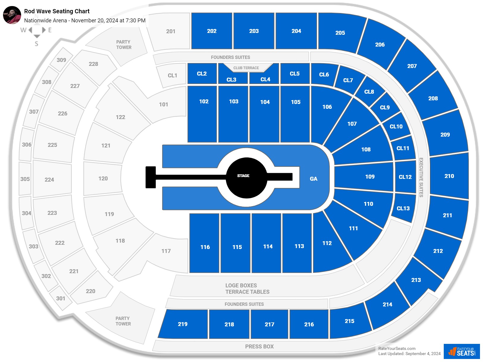 Nationwide Arena Concert Seating Chart - RateYourSeats.com