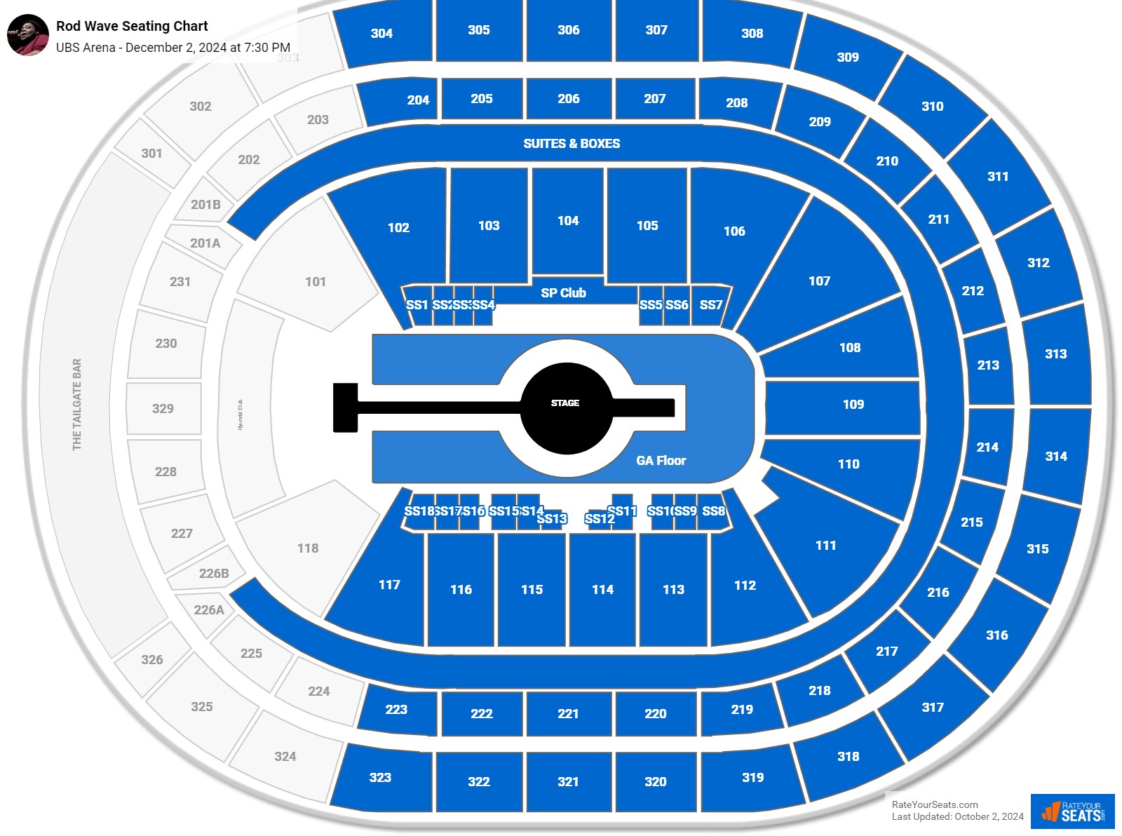UBS Arena Concert Seating Chart - RateYourSeats.com