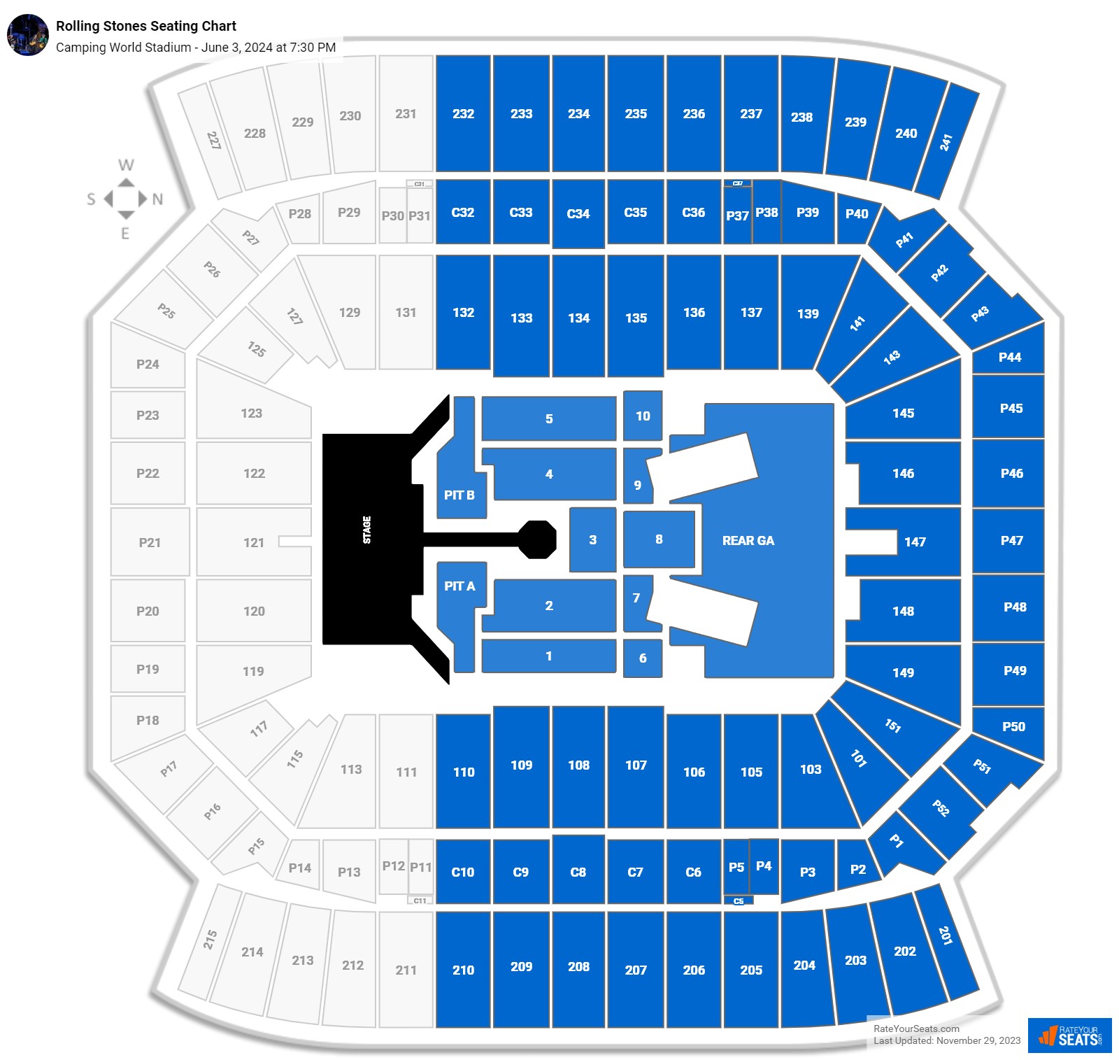 Camping World Stadium Concert Seating Chart - RateYourSeats.com
