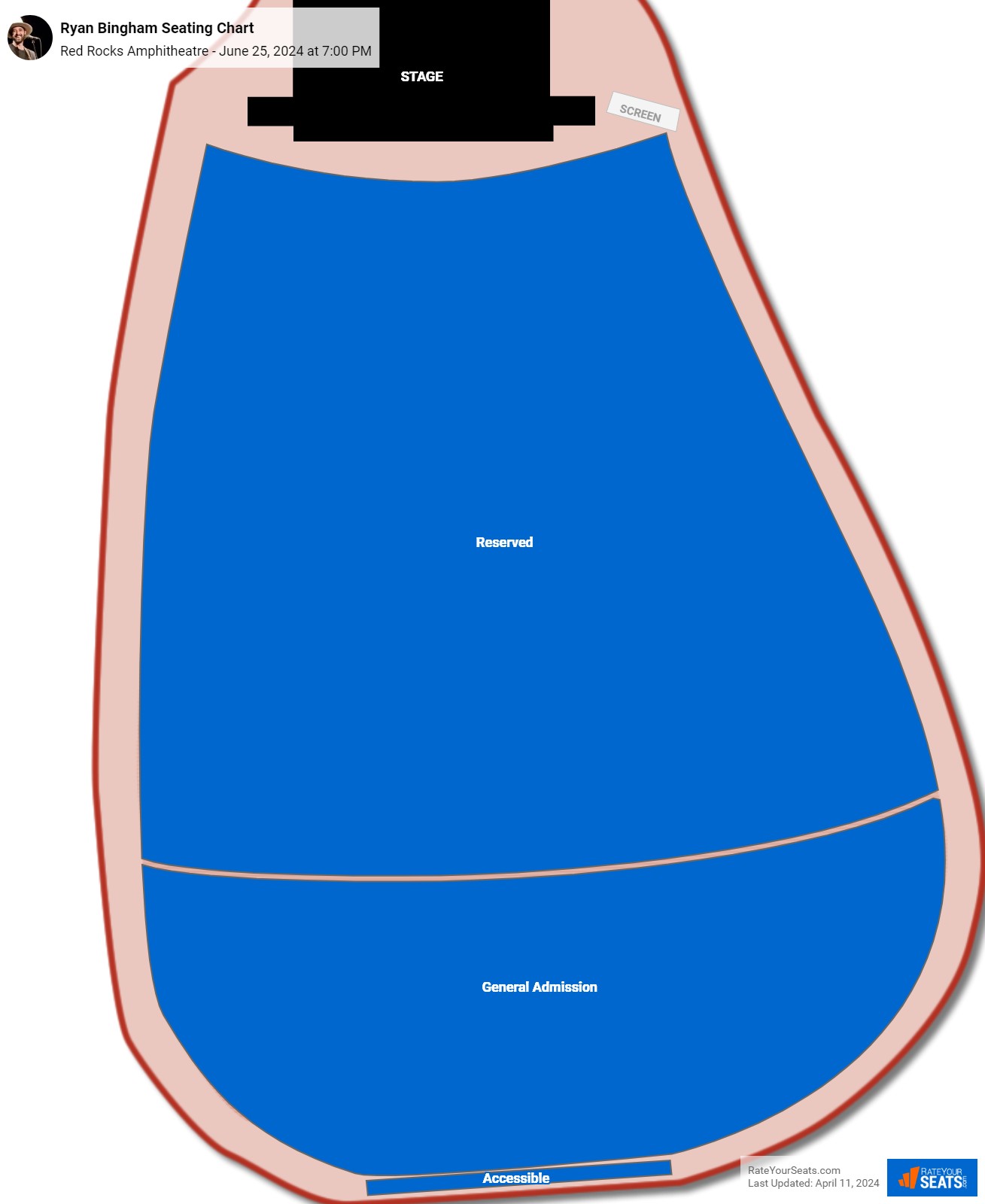 Red Rocks Amphitheatre Seating Chart - RateYourSeats.com