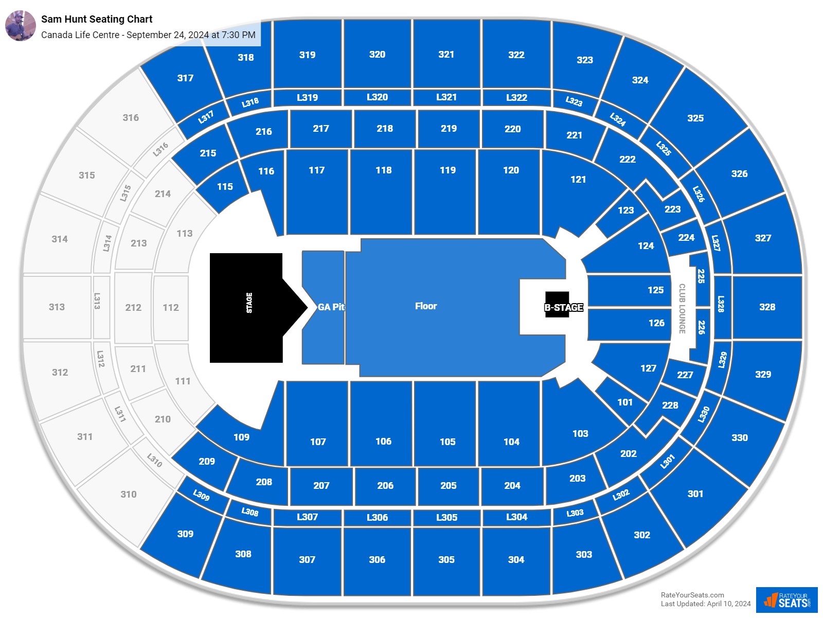 Canada Life Centre Concert Seating Chart - RateYourSeats.com