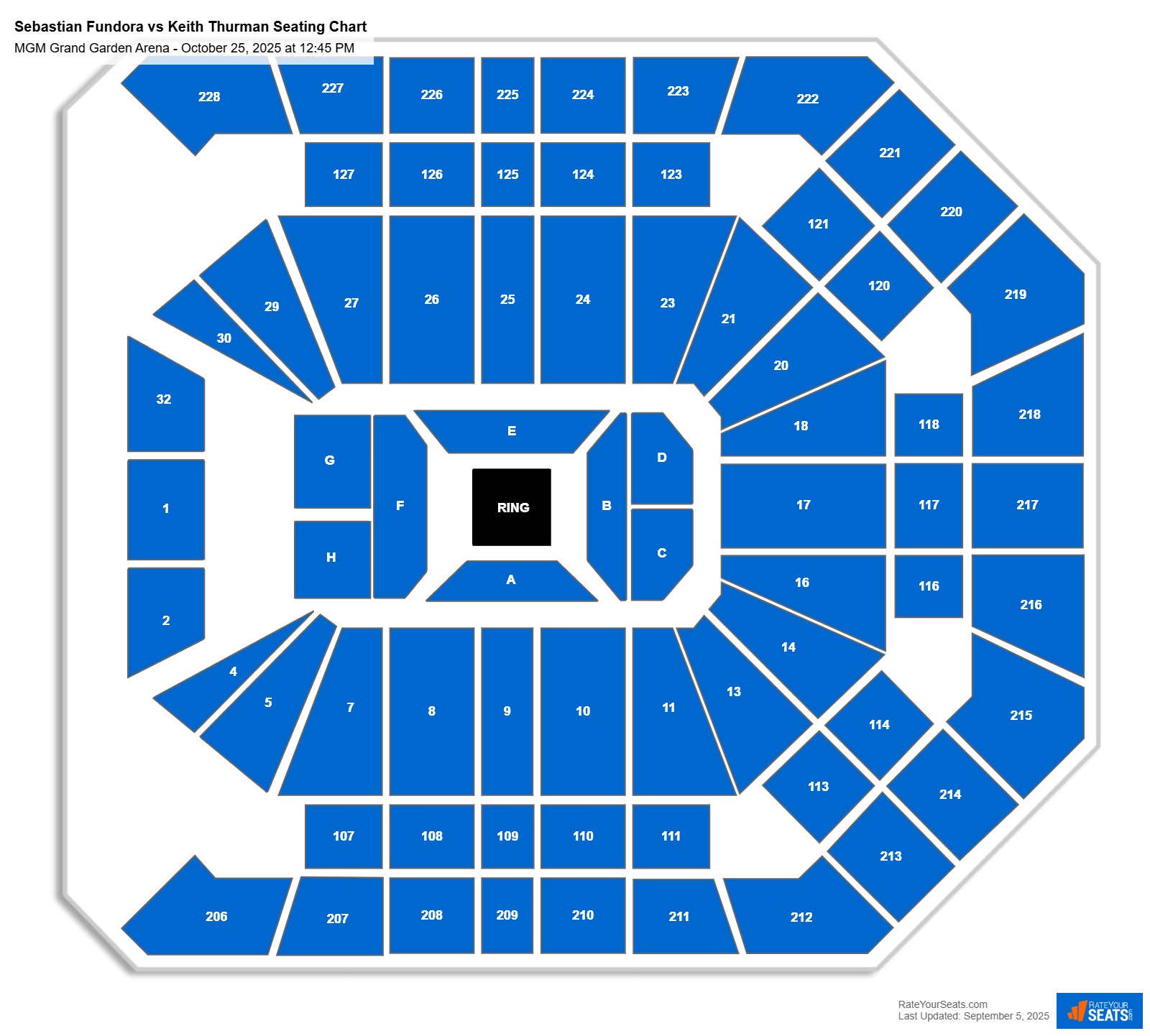 MGM Grand Garden Arena Concert Seating Chart - RateYourSeats.com