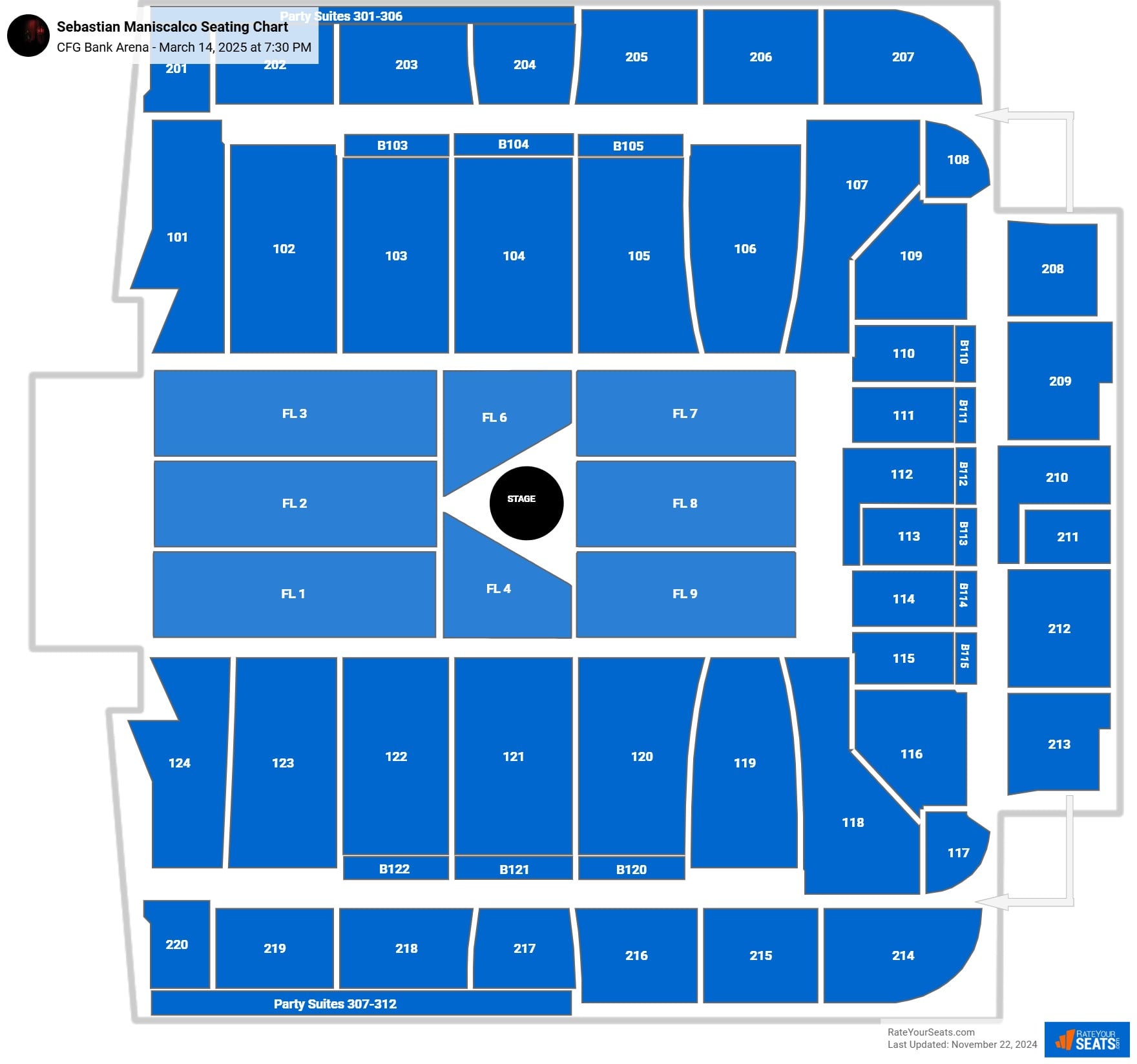 CFG Bank Arena Seating Chart - RateYourSeats.com