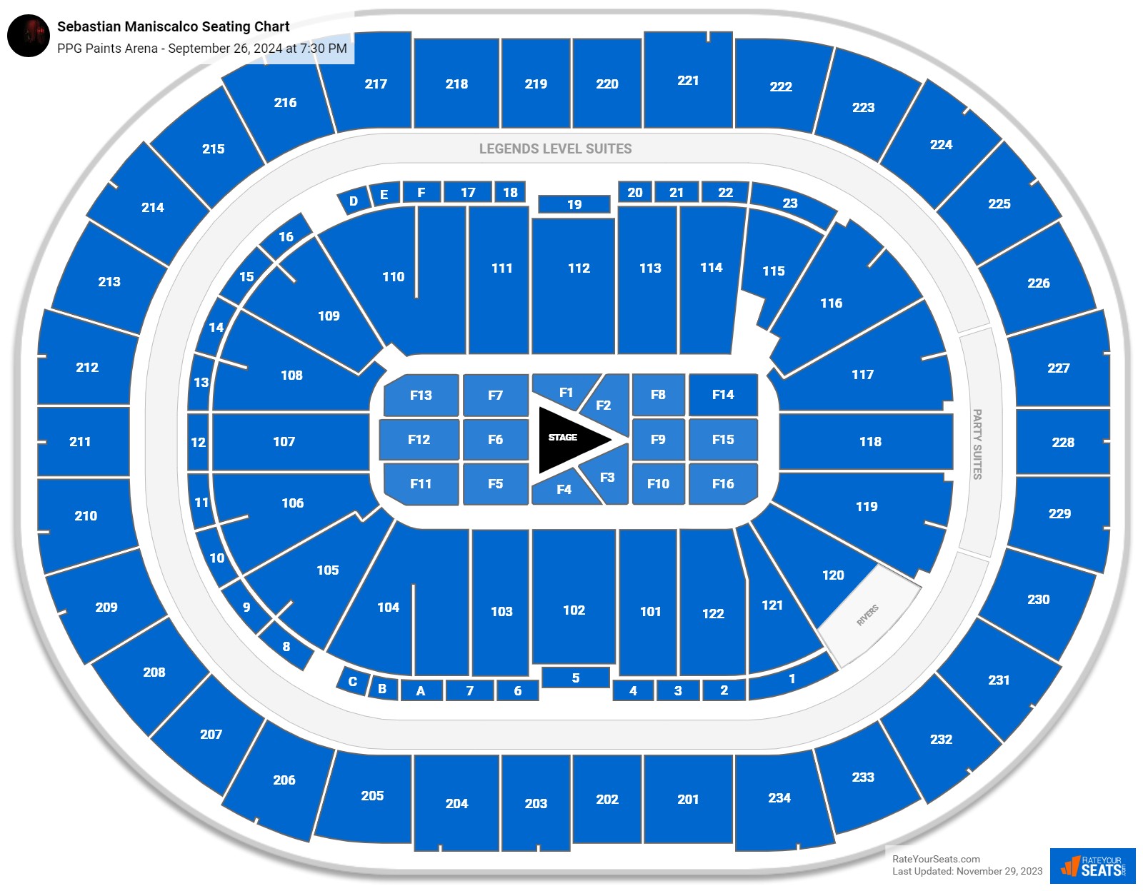 PPG Paints Arena Concert Seating Chart - RateYourSeats.com
