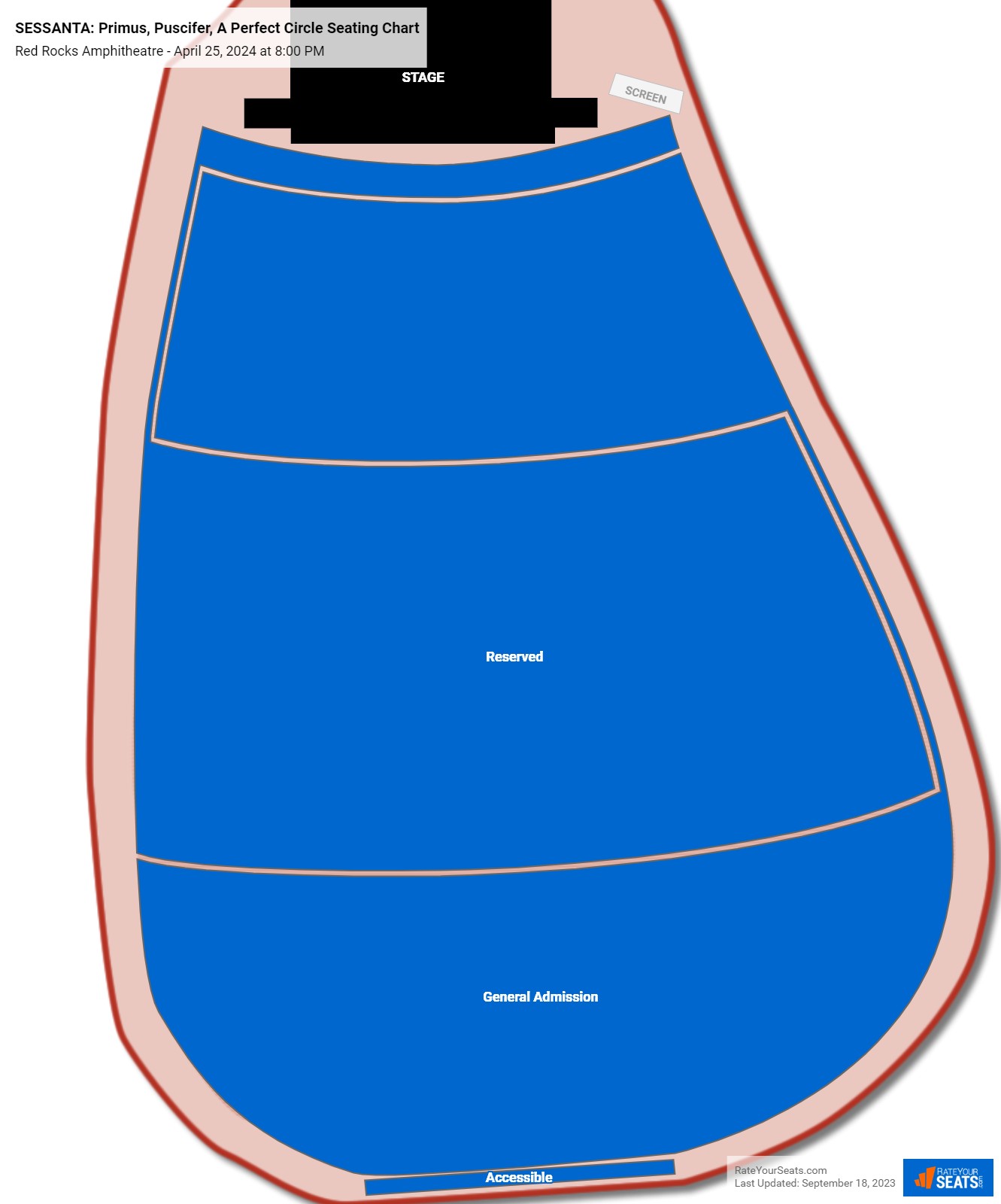 Red Rocks Amphitheatre Seating Chart - RateYourSeats.com