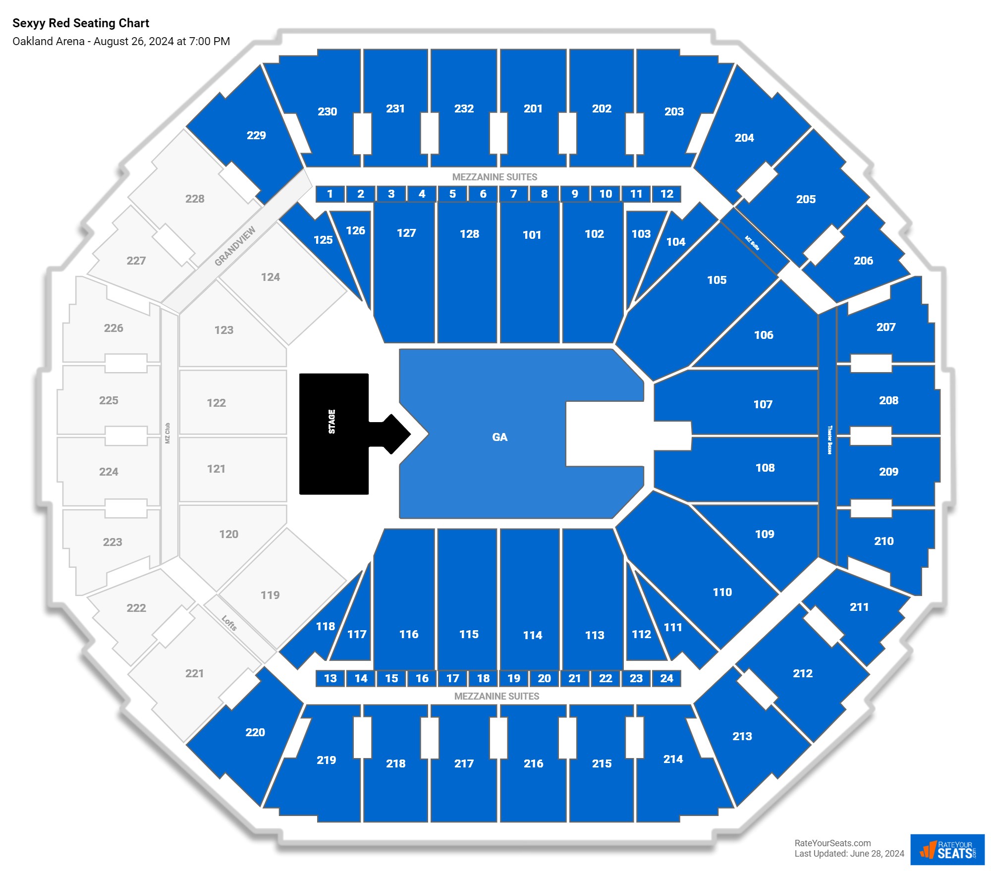 Oakland Arena Seating Chart - RateYourSeats.com