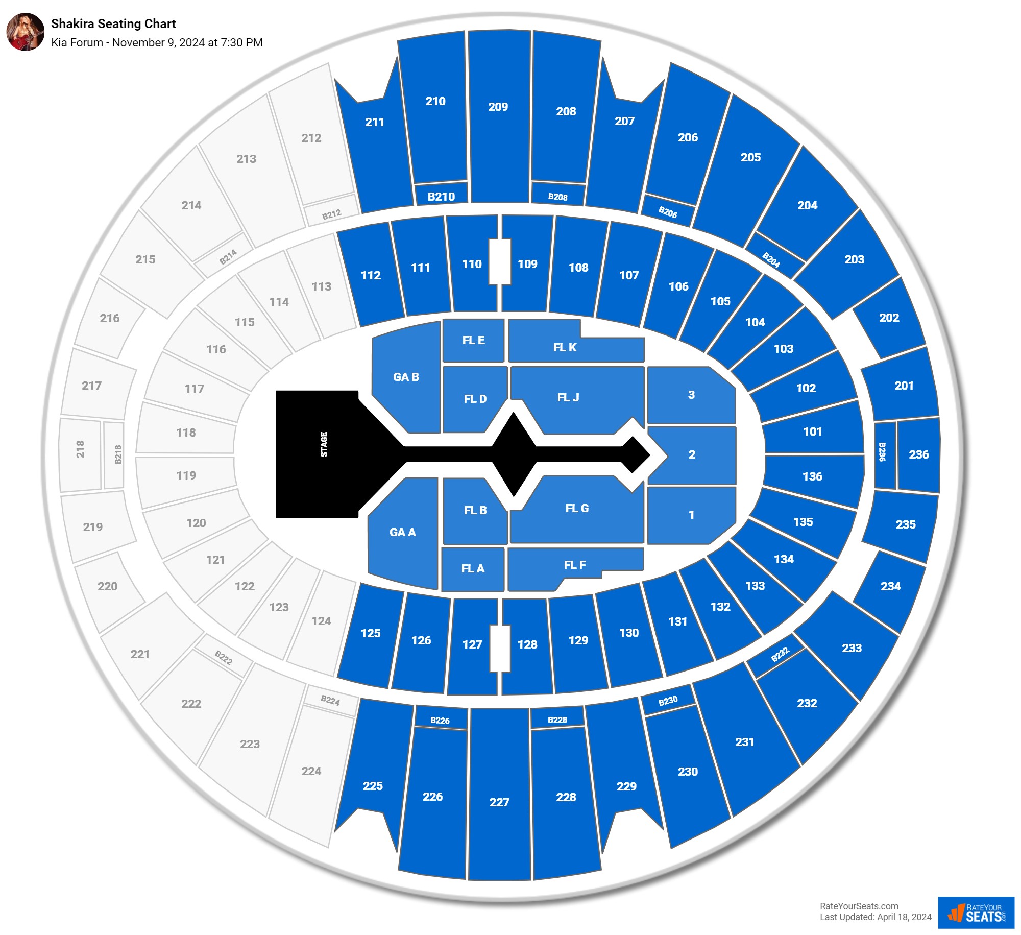 Kia Forum Seating Chart - RateYourSeats.com