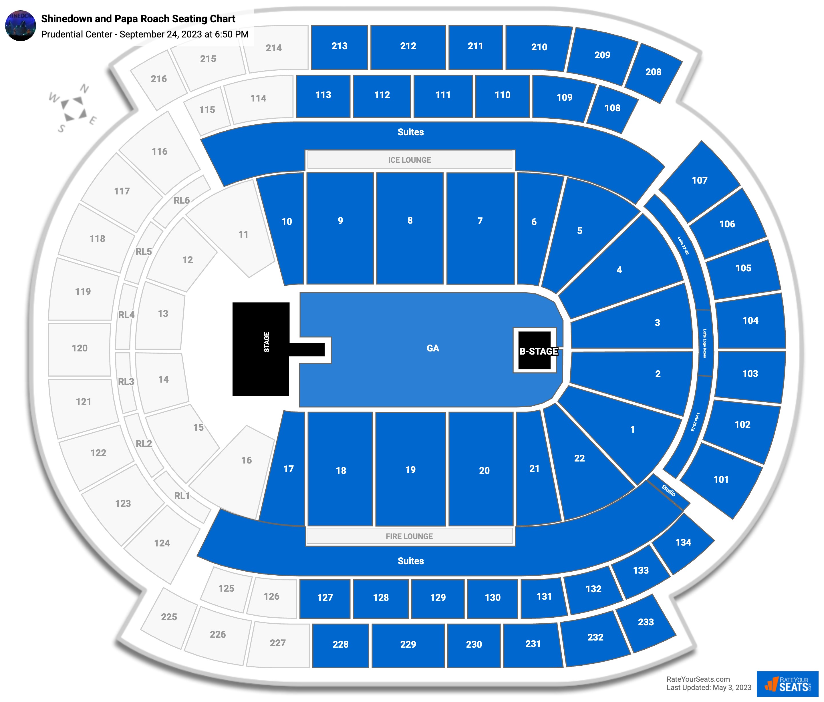 Prudential Center Concert Seating Chart - RateYourSeats.com