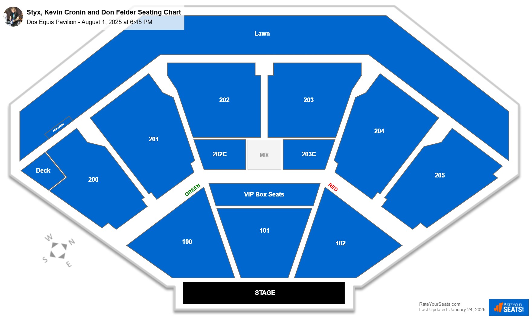 Dos Equis Pavilion Seating Chart - RateYourSeats.com