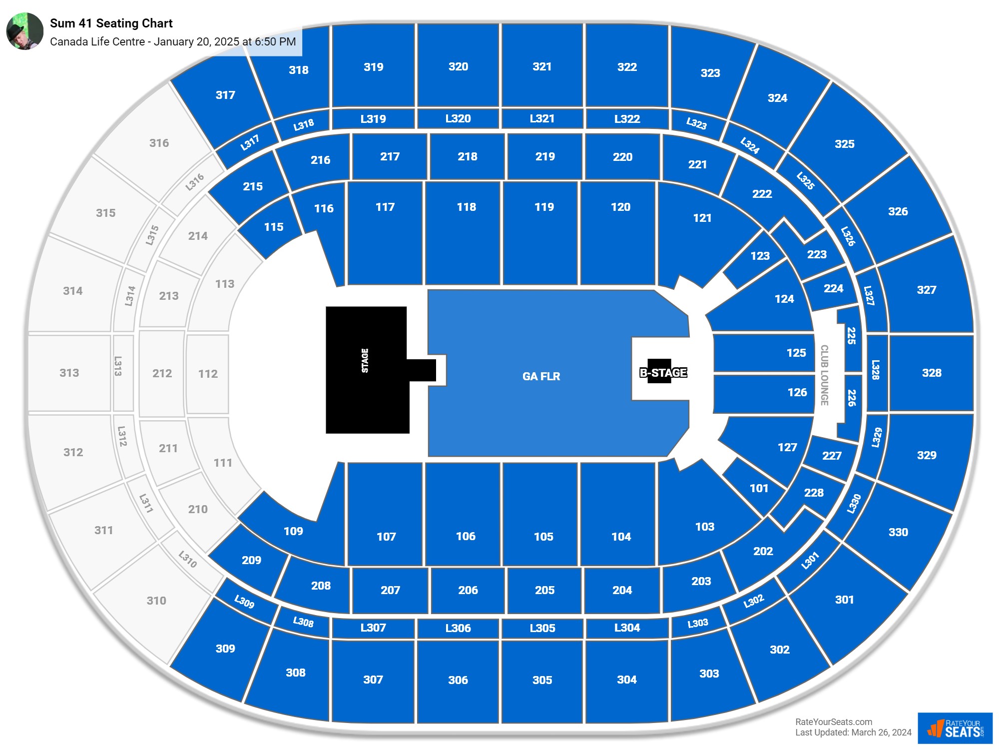 Canada Life Centre Concert Seating Chart - RateYourSeats.com