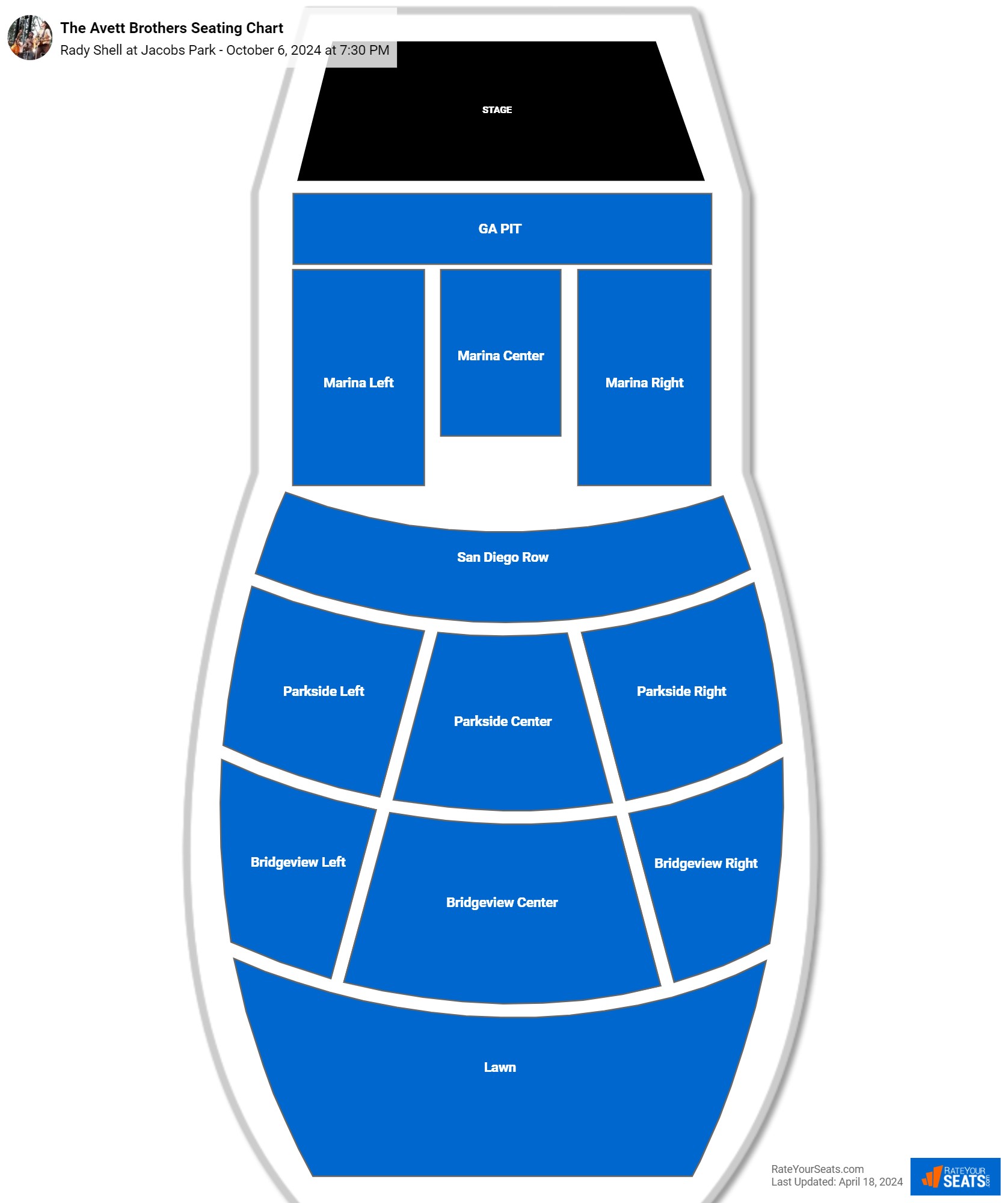 Rady Shell at Jacobs Park Seating Chart - RateYourSeats.com