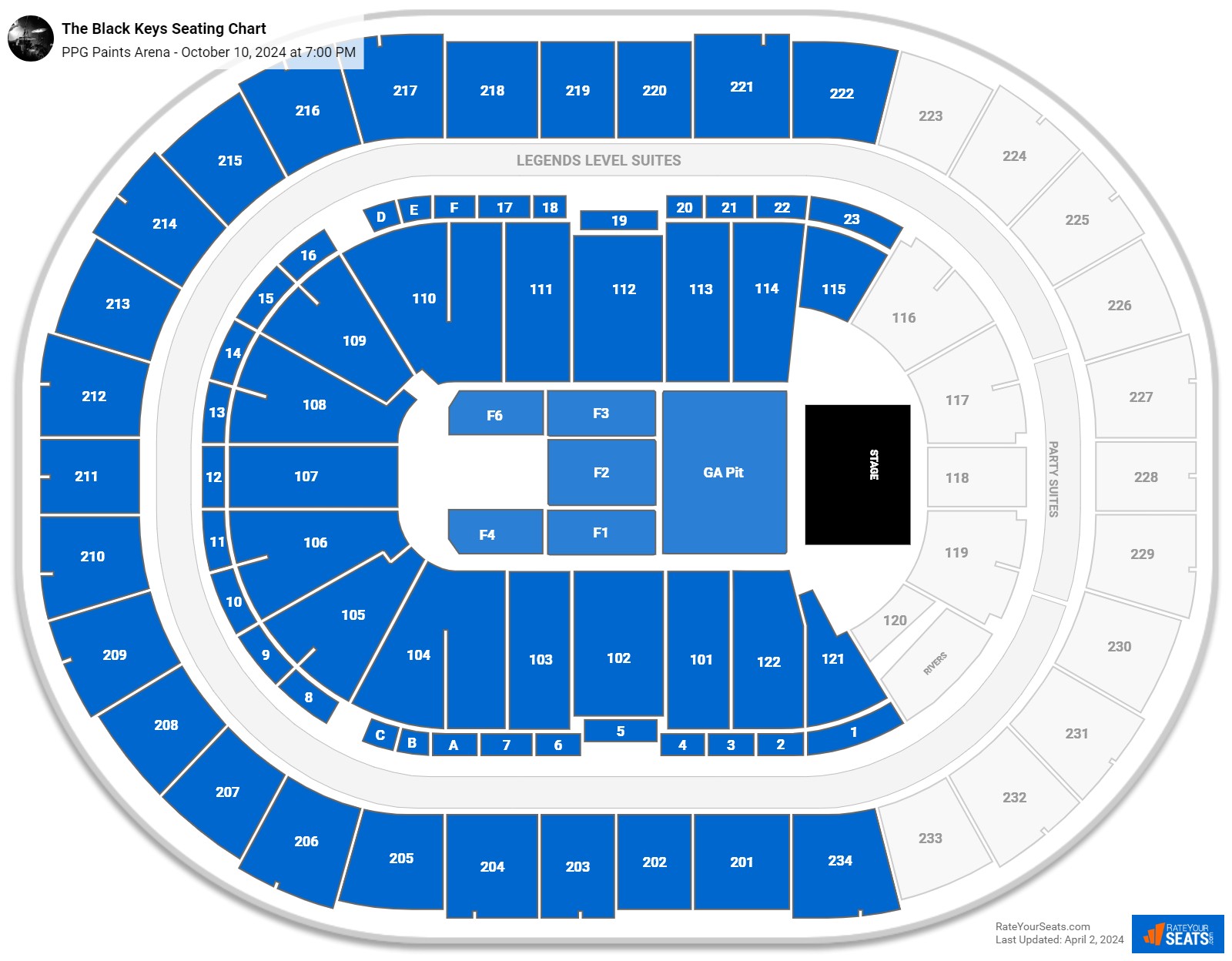 PPG Paints Arena Concert Seating Chart - RateYourSeats.com