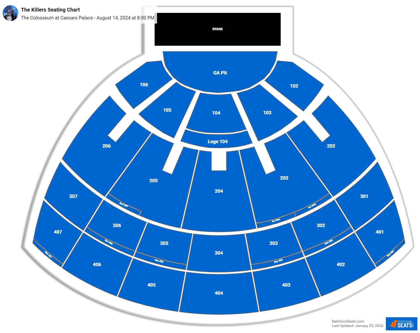 The Colosseum at Caesars Palace Seating Chart - RateYourSeats.com
