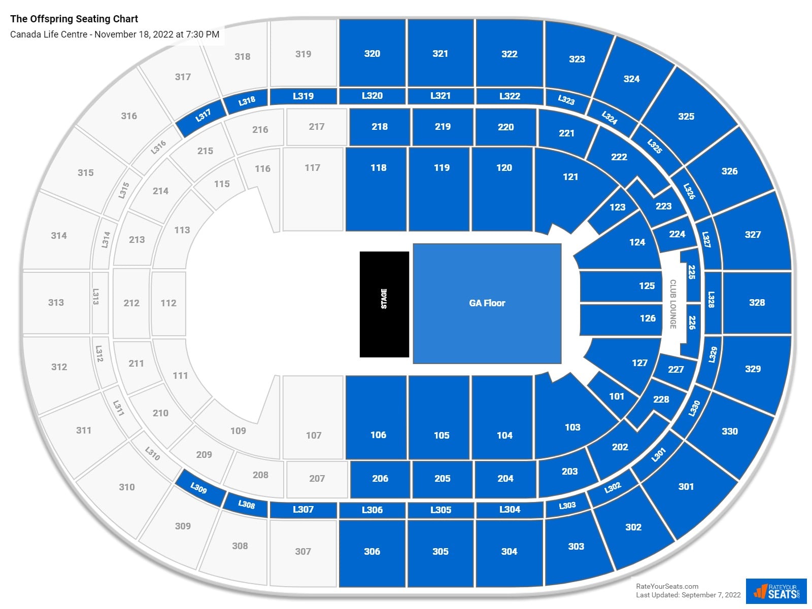 Canada Life Centre Concert Seating Chart - RateYourSeats.com
