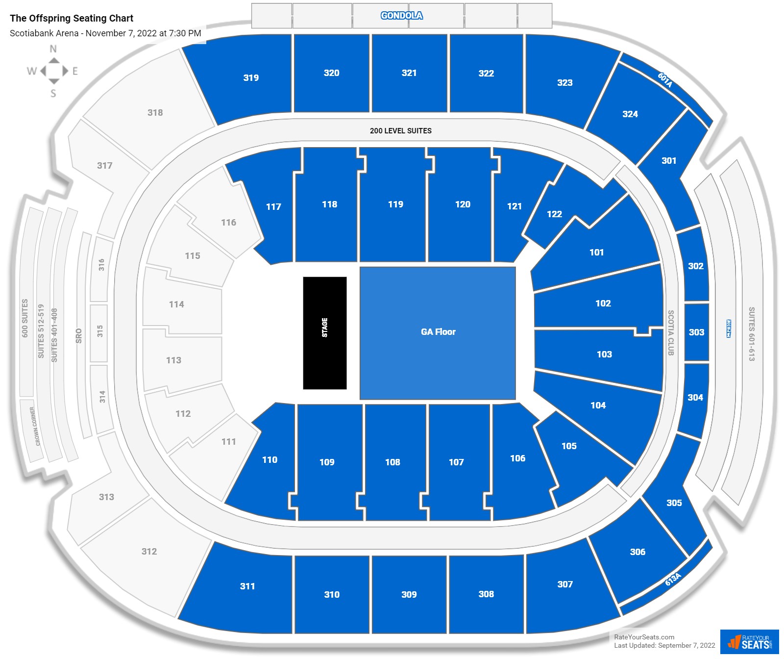 Scotiabank Arena Concert Seating Chart - RateYourSeats.com