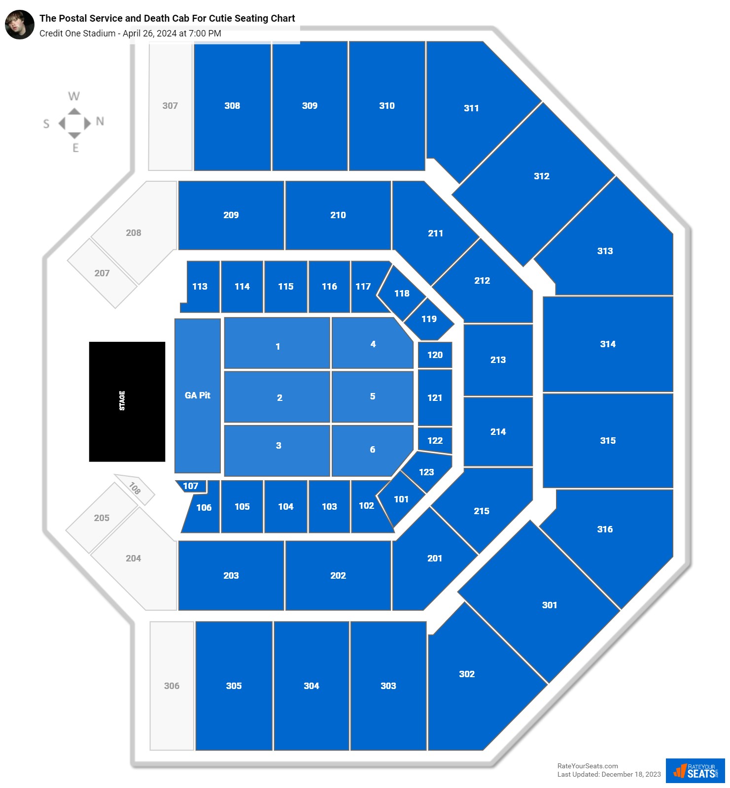 Credit One Stadium Seating Chart - RateYourSeats.com