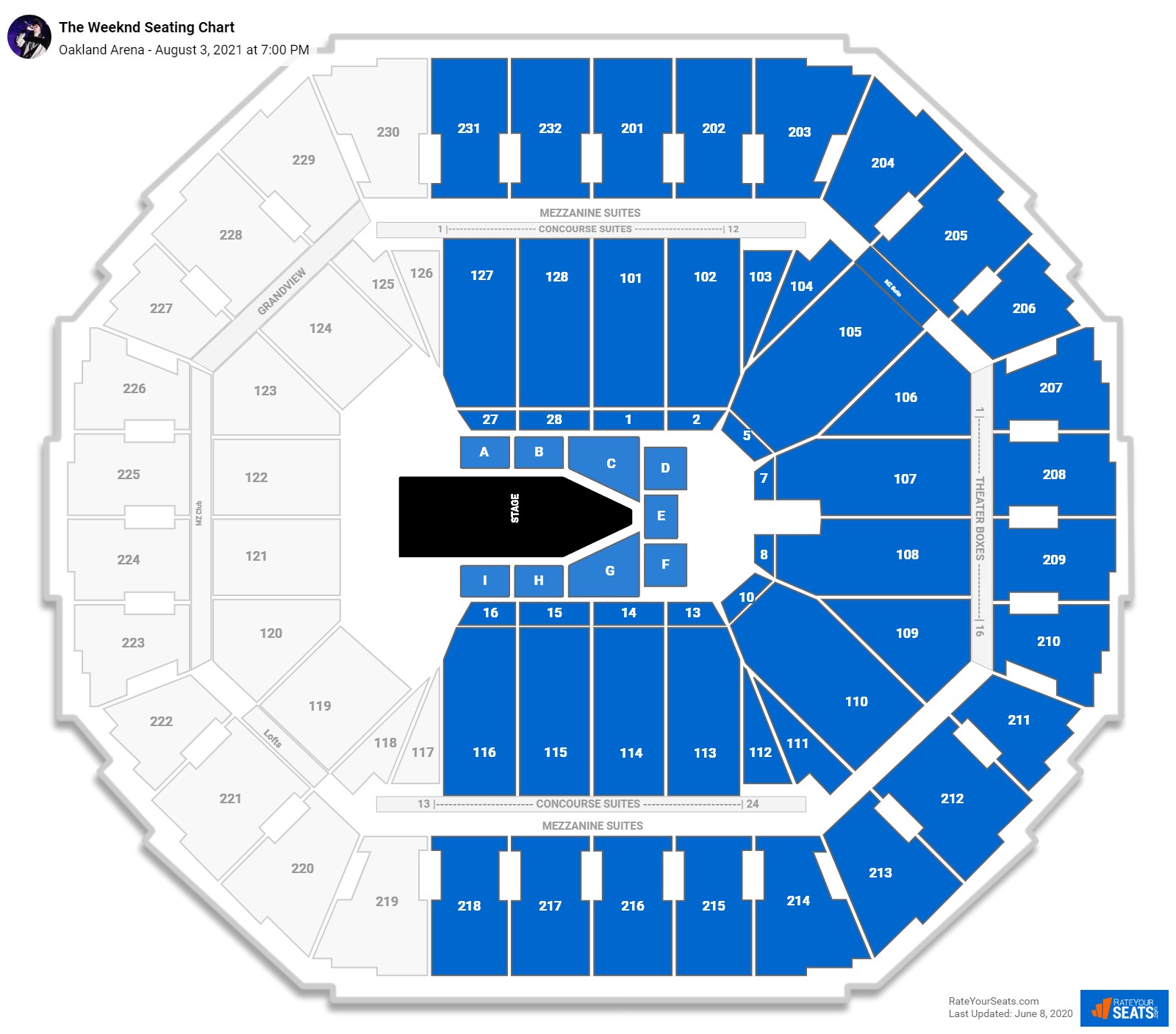 Oakland Arena Seating Chart - RateYourSeats.com