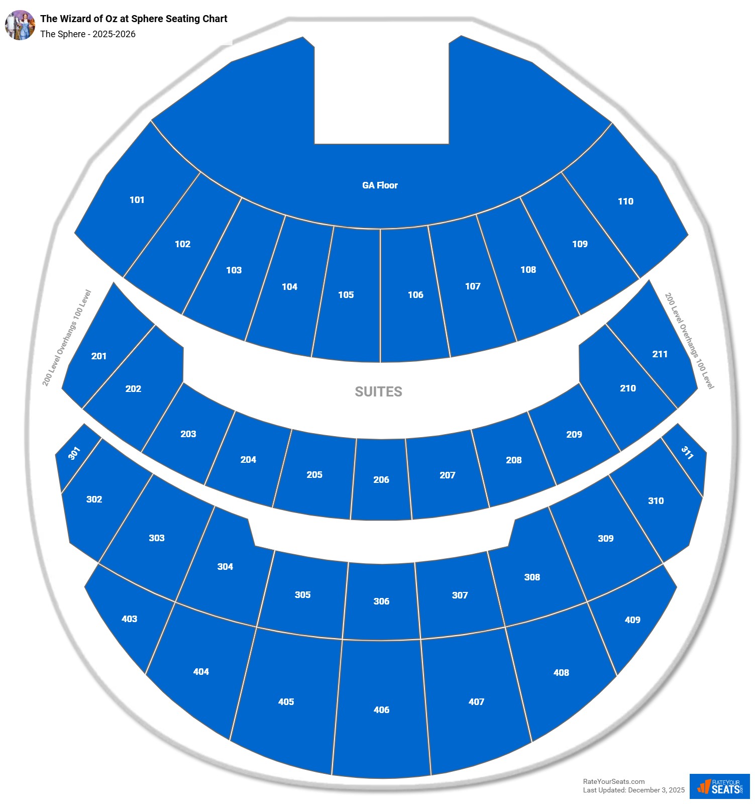 The Sphere Seating Chart - RateYourSeats.com