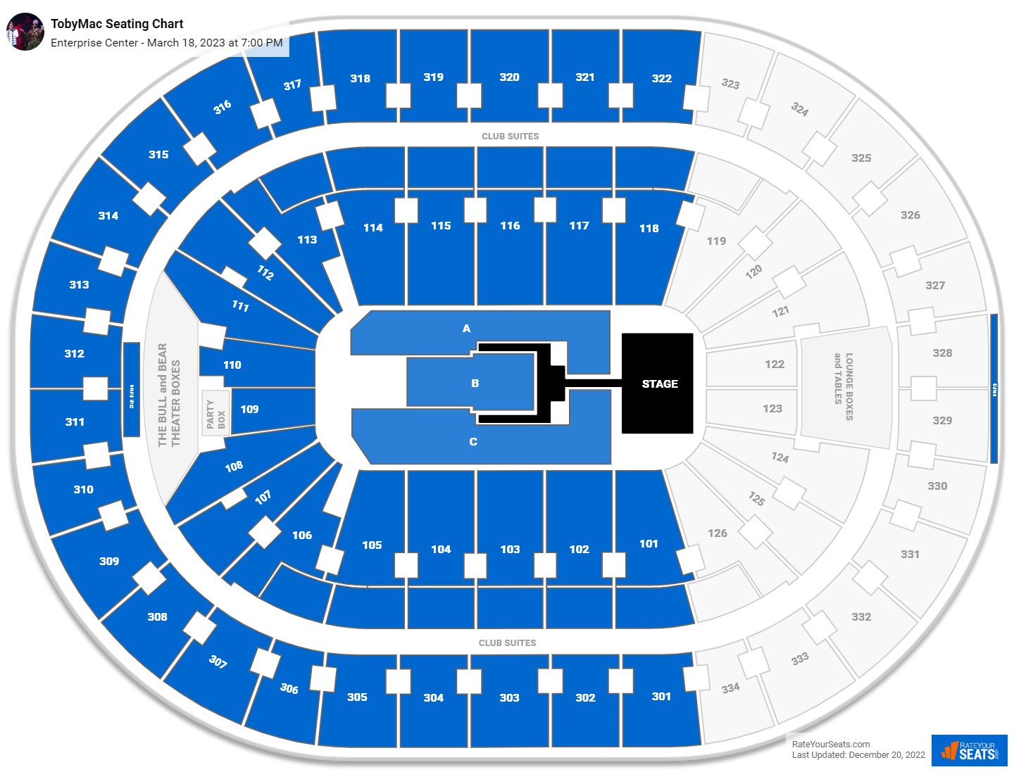 Enterprise Center Concert Seating Chart - RateYourSeats.com