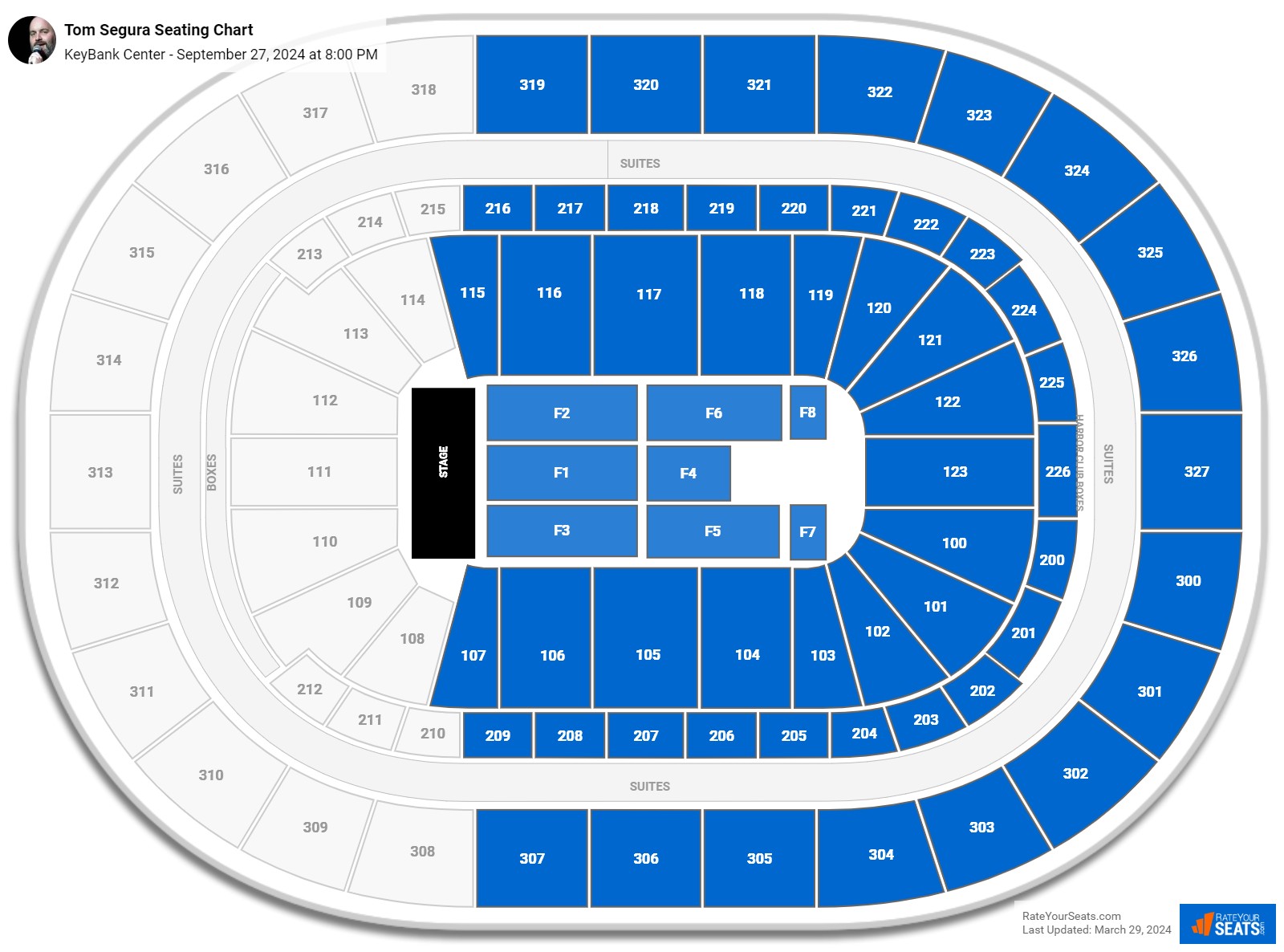 KeyBank Center Concert Seating Chart - RateYourSeats.com