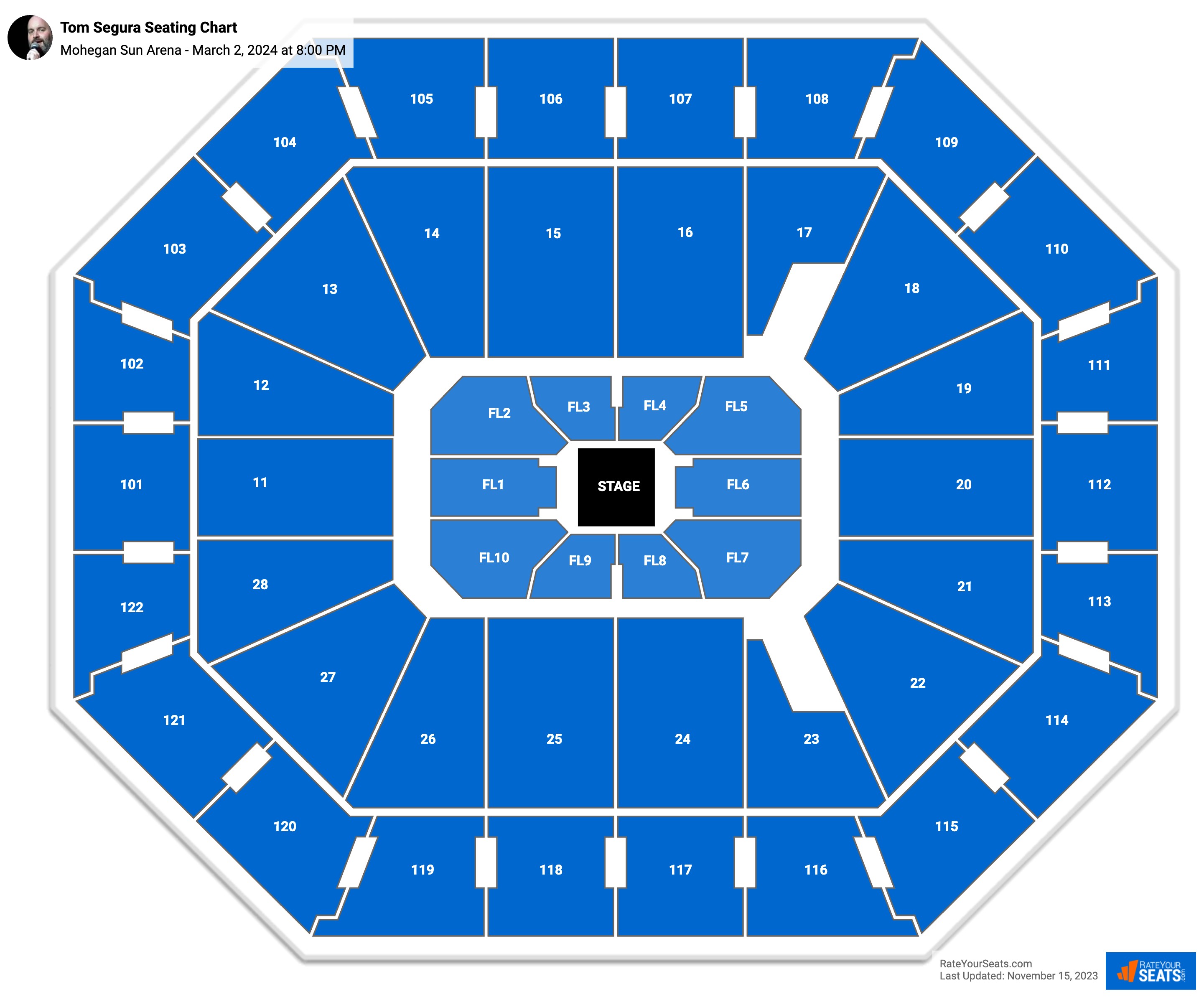 Mohegan Sun Arena Concert Seating Chart - RateYourSeats.com