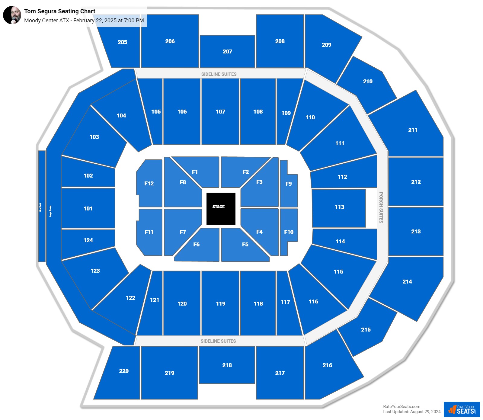 Moody Center ATX Concert Seating Chart - RateYourSeats.com