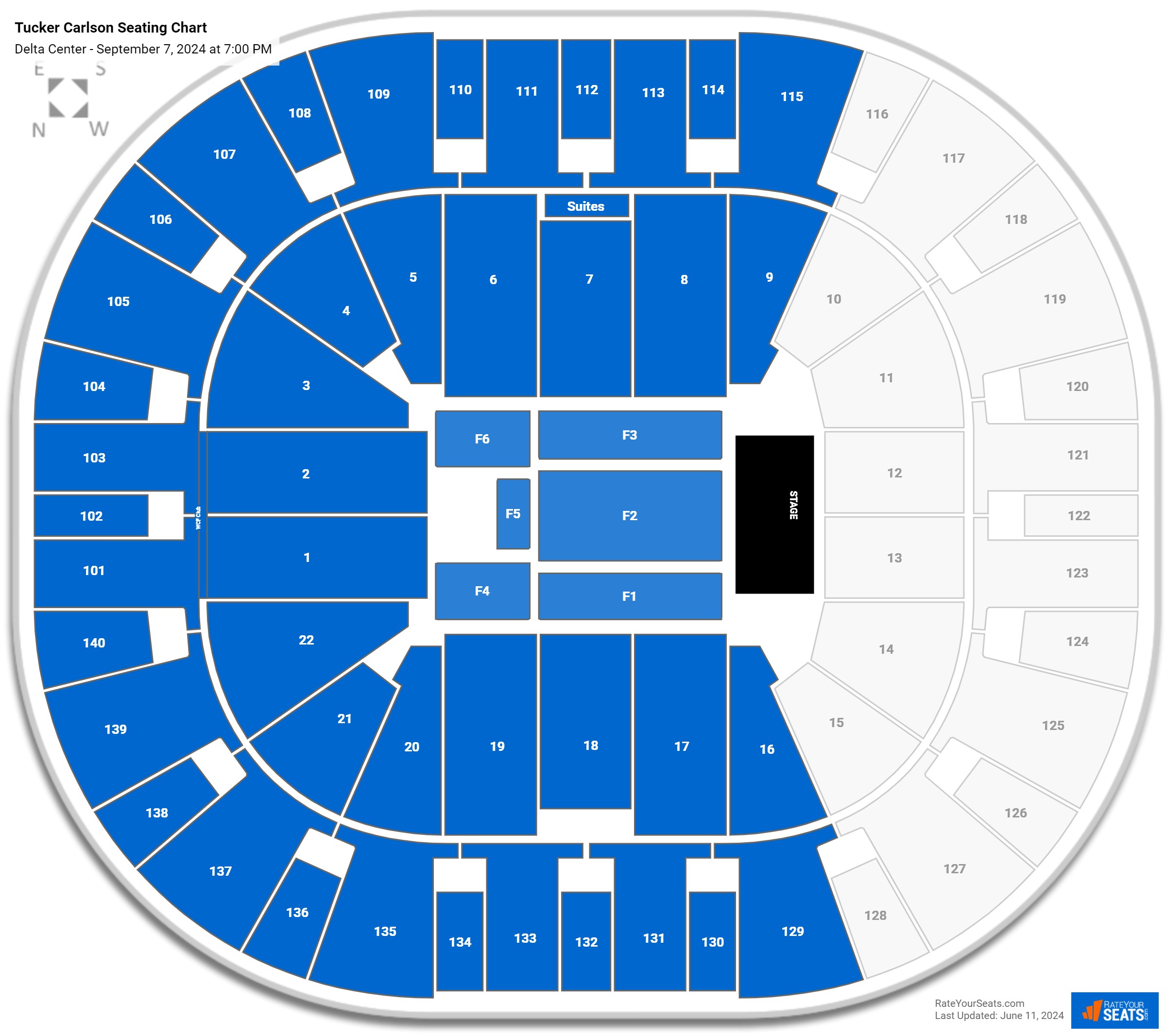 Delta Center Concert Seating Chart - RateYourSeats.com
