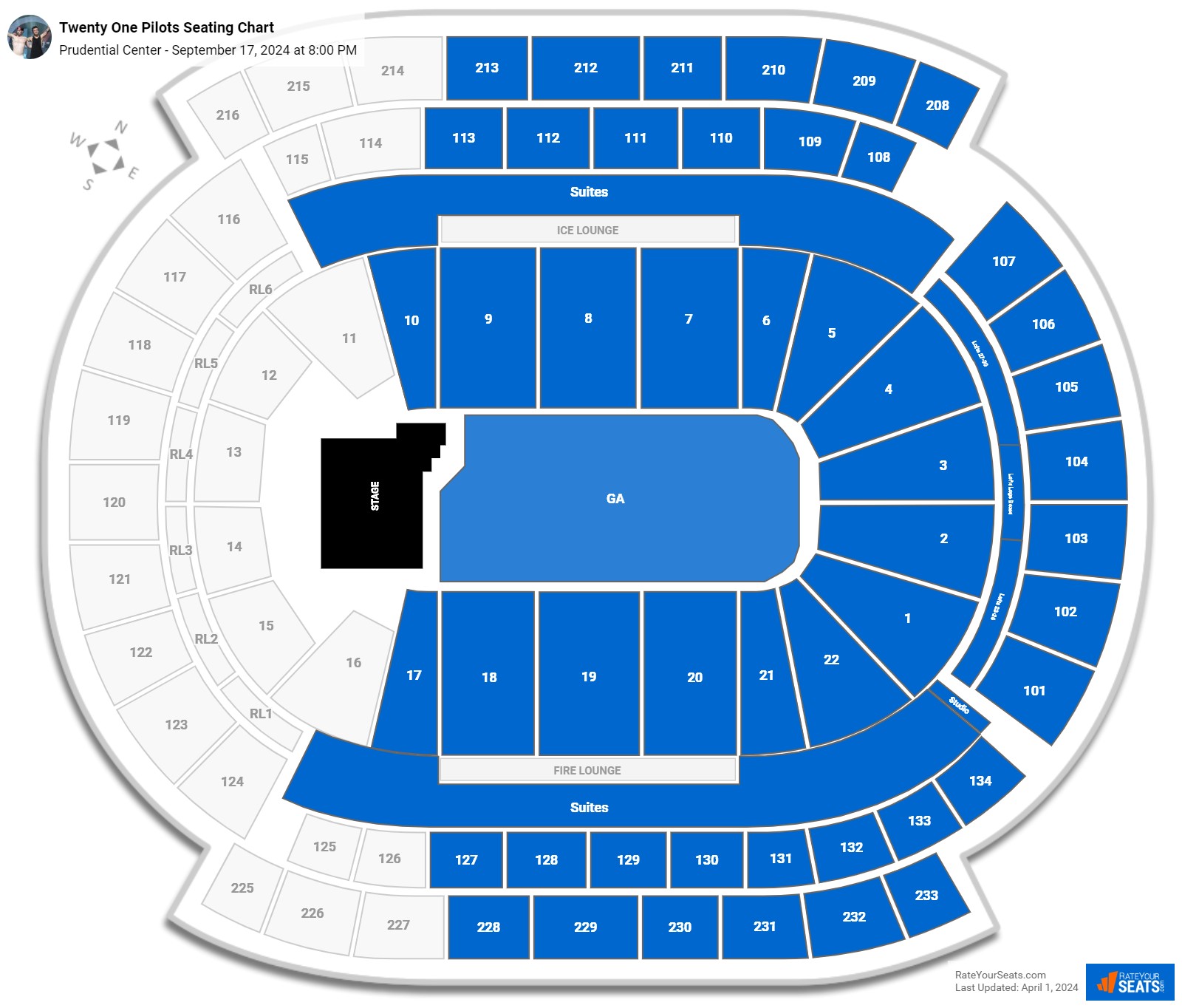 Prudential Center Concert Seating Chart - RateYourSeats.com