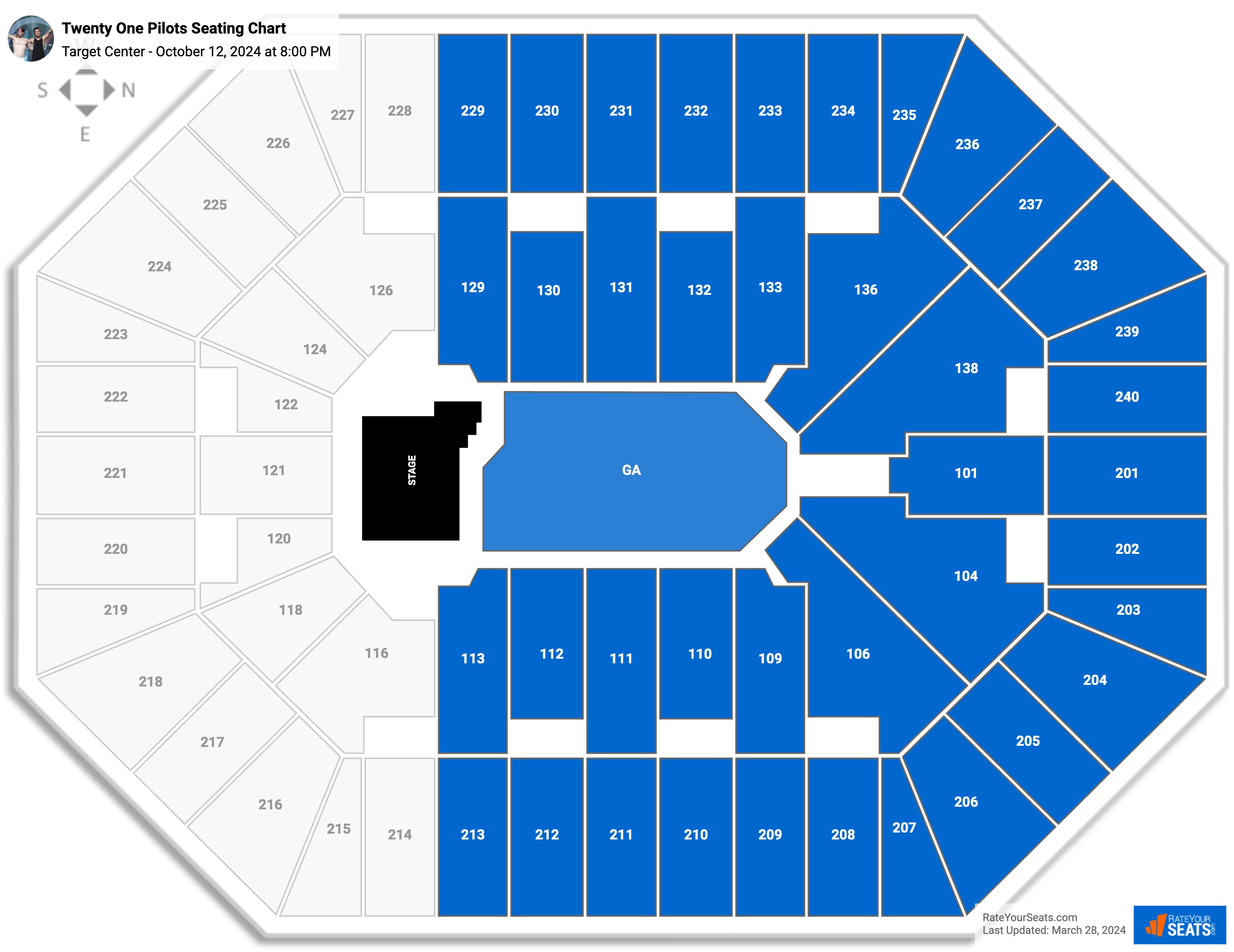 Target Center Concert Seating Chart - RateYourSeats.com