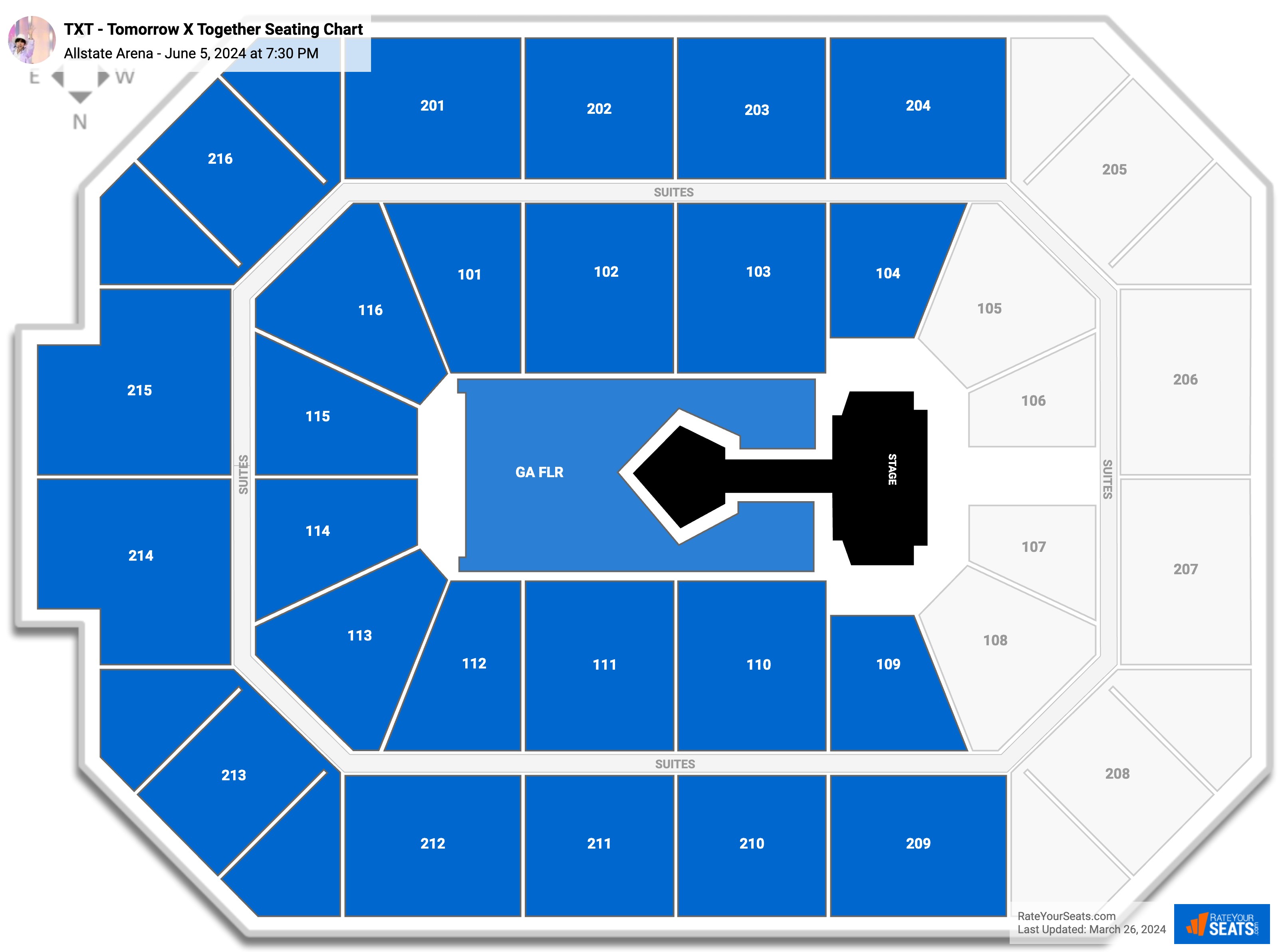 Allstate Arena Concert Seating Chart - RateYourSeats.com