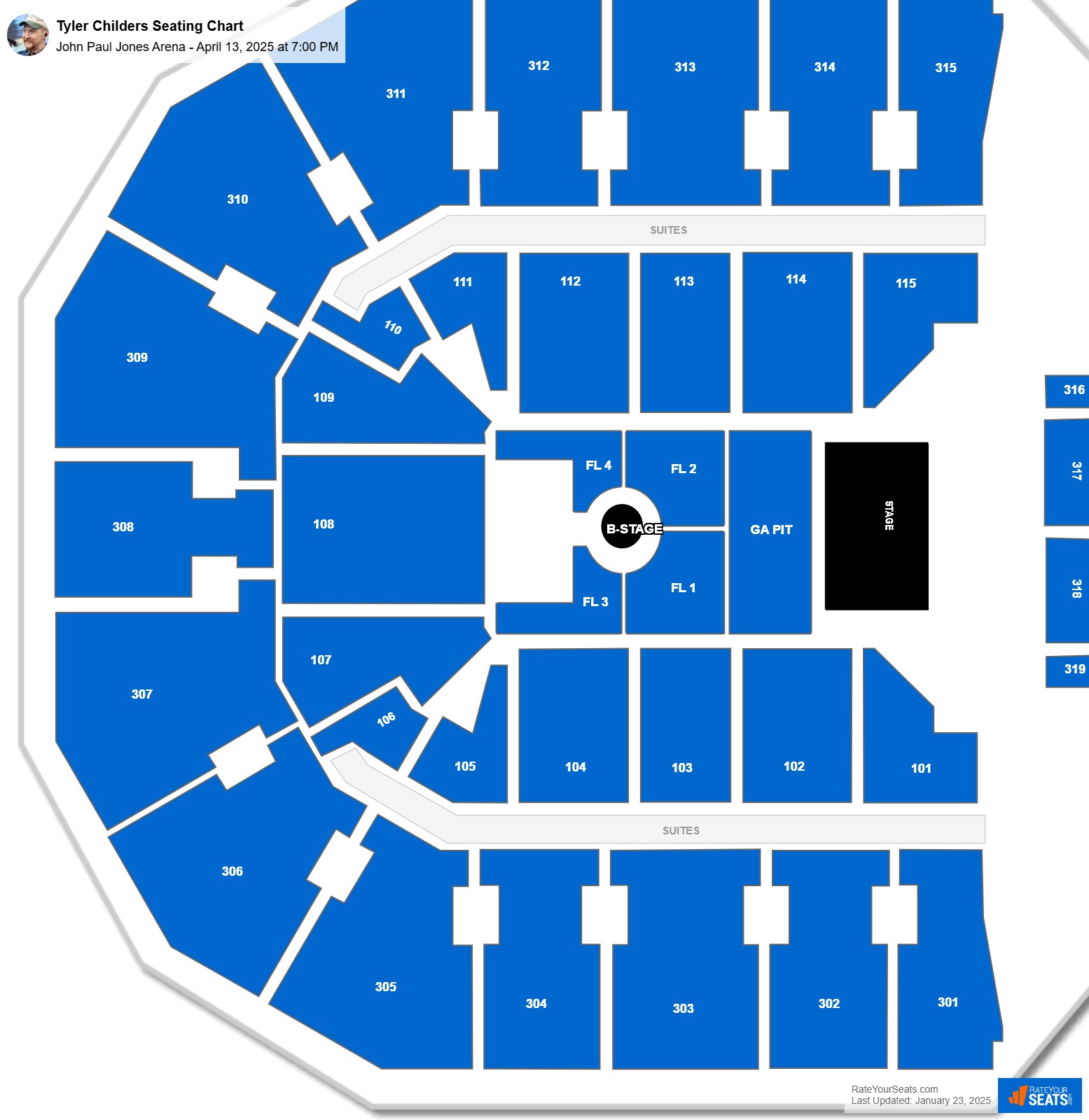 John Paul Jones Arena Concert Seating Chart - RateYourSeats.com