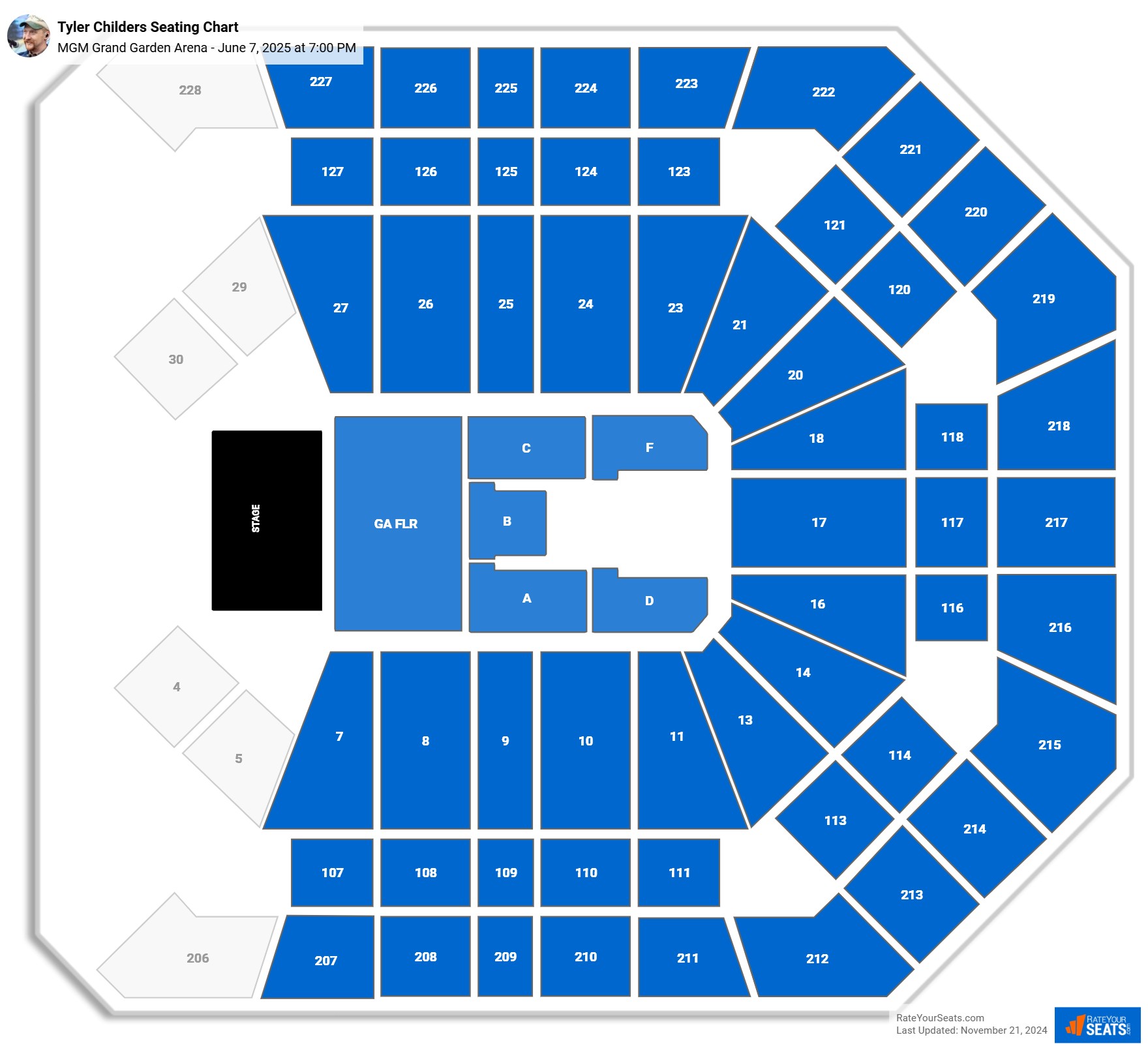 MGM Grand Garden Arena Seating Chart - RateYourSeats.com